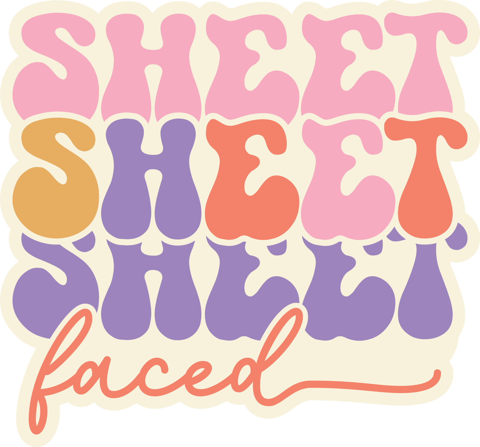 Sheet faced Svg, Retro Halloween Stickers Svg, Autumn Svg, H | Inspire ...