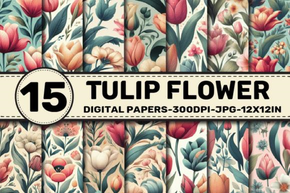 Tulip Flower Digital Papers | Inspire Uplift