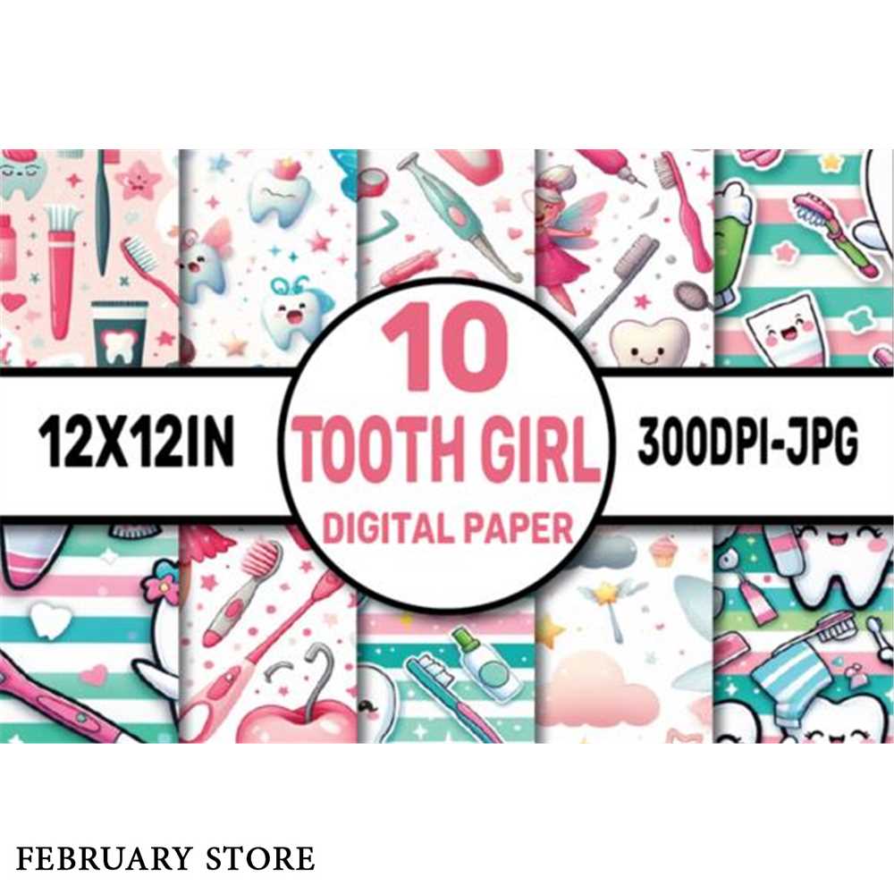 Tooth Girl Digital Papers | Inspire Uplift