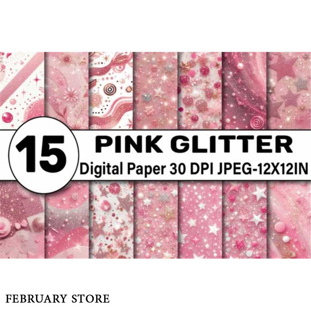 Pink Glitter Digital Paper Pack | Inspire Uplift