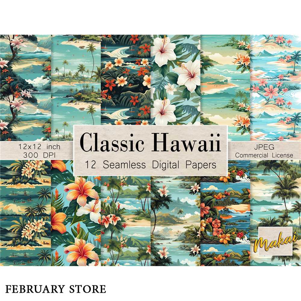 Hawaiian Seamless Pattern | Inspire Uplift