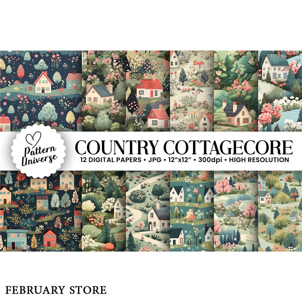 Country Cottagecore Seamless Patterns | Inspire Uplift