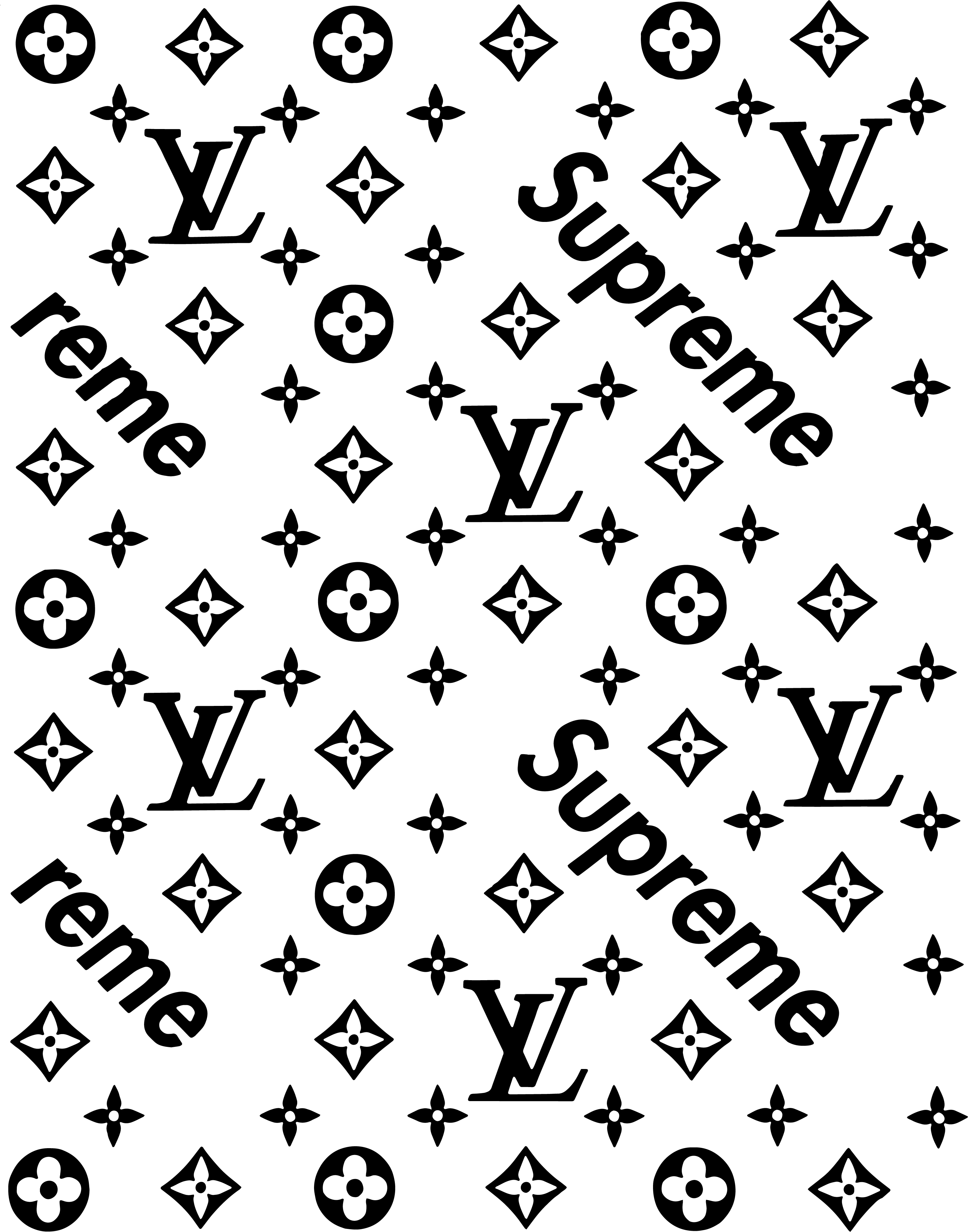 Supreme x Louis Vuitton Pattern Svg, Pattern Luxury Svg, Bra | Inspire ...