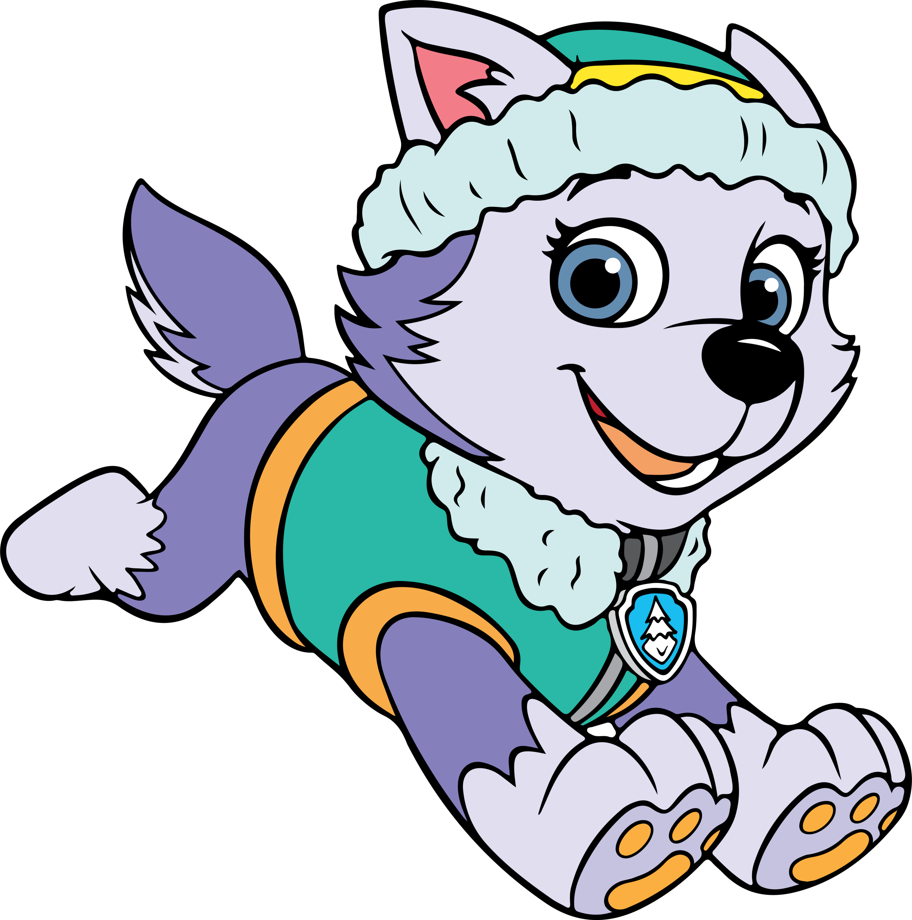 Everest Svg, Paw Patrol Svg, Paw patrol Clipart, Cartoon Paw - Inspire ...