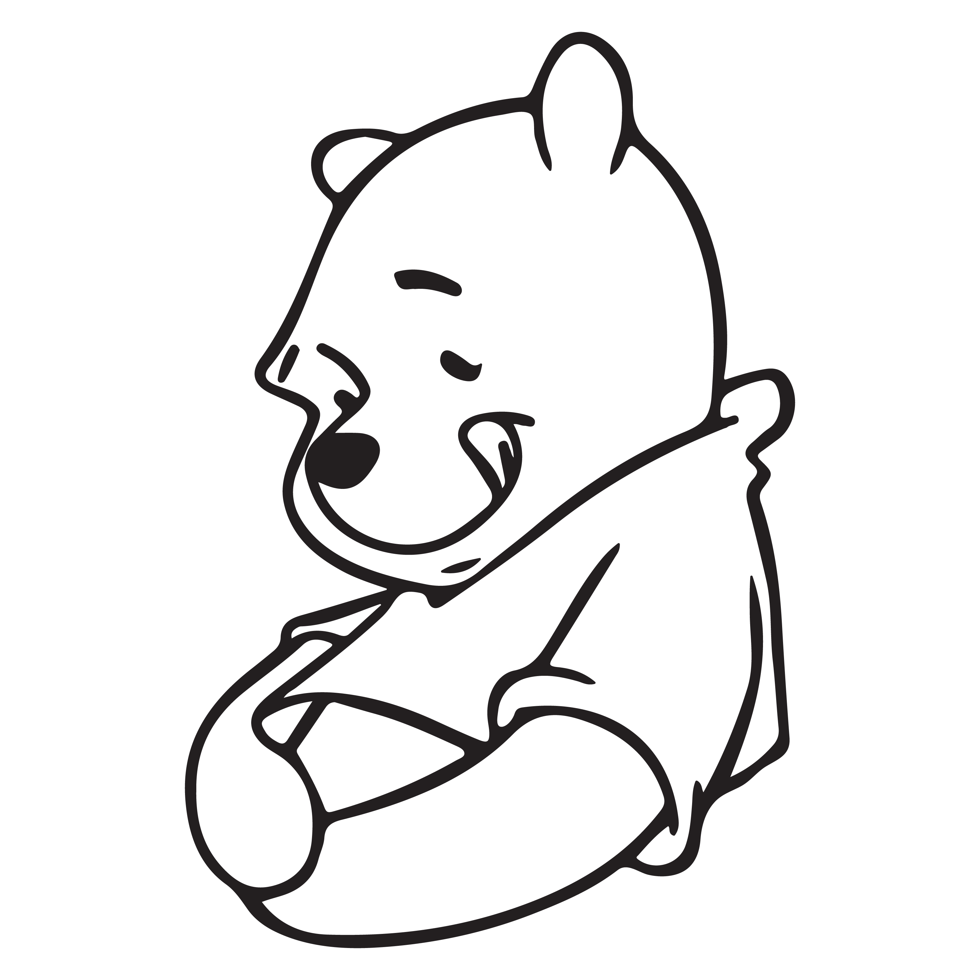 Winnie the Pooh Outline Svg, Winnie the Pooh Svg, Disney Svg - Inspire ...