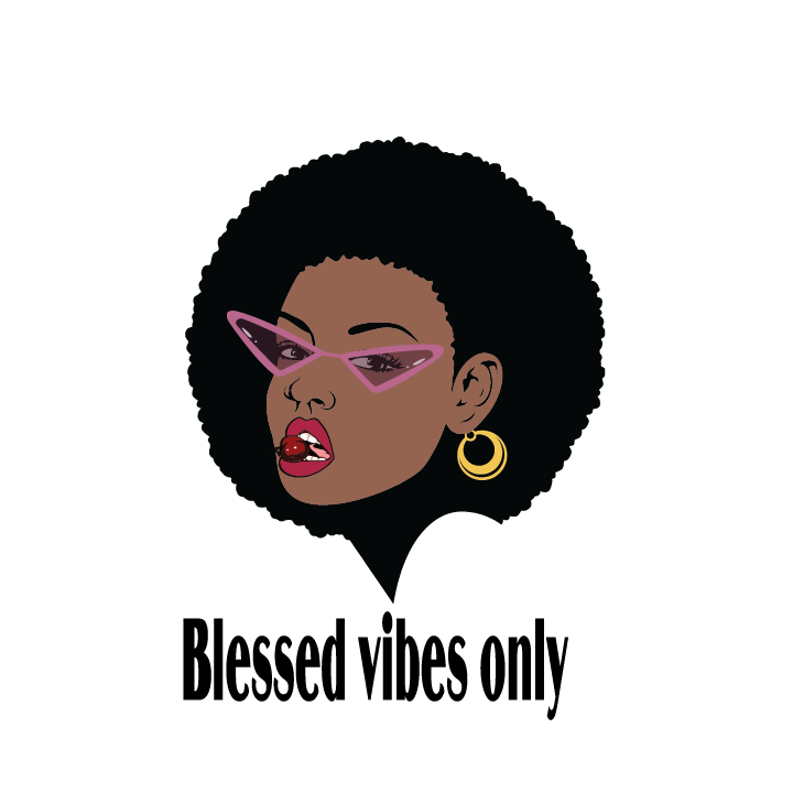 Afro Woman Blessed Vibes Only Svg, Breast Cancer Svg, Cancer | Inspire Uplift