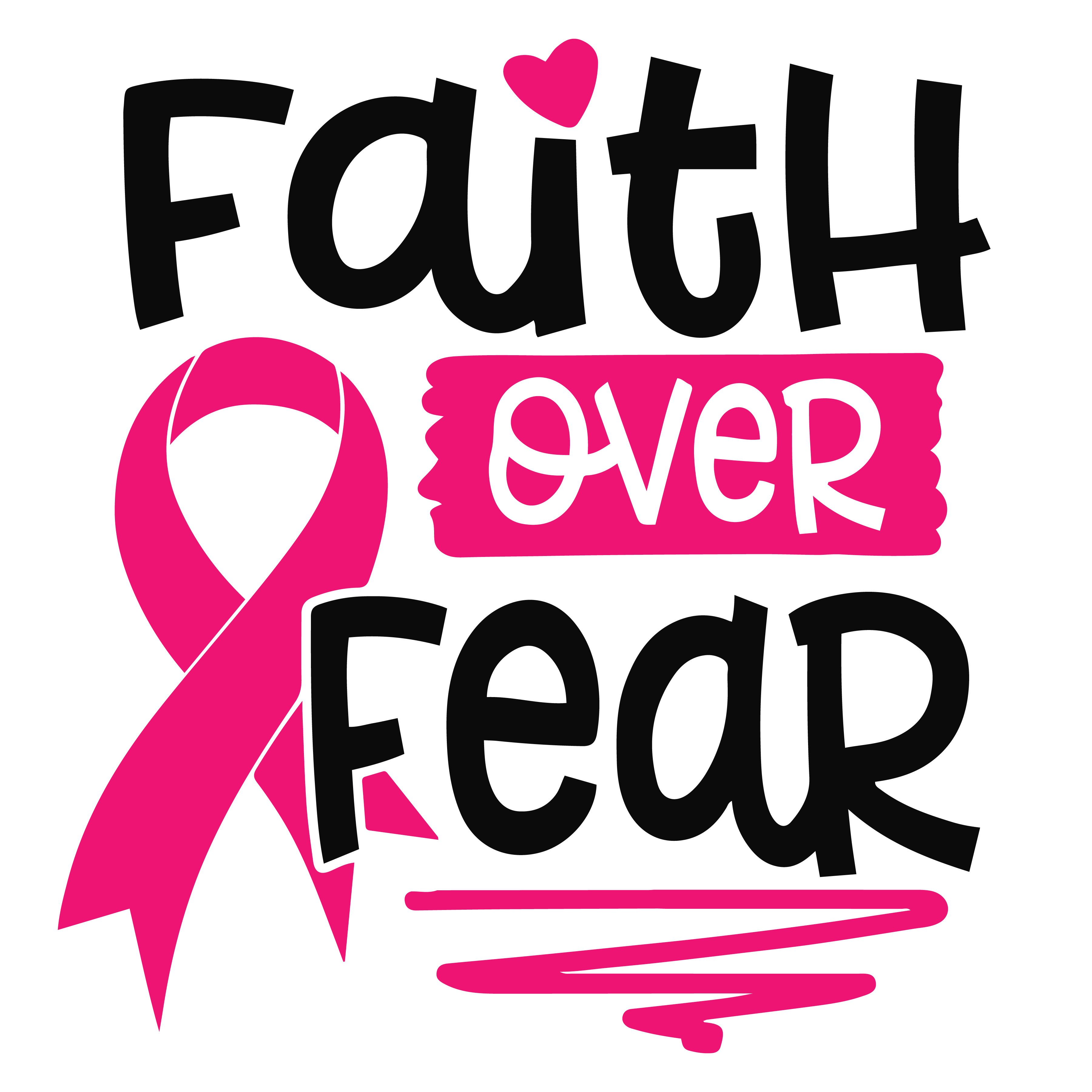 Faith Over Fear Svg, Breast Cancer Svg, Breast Cancer Awaren - Inspire ...