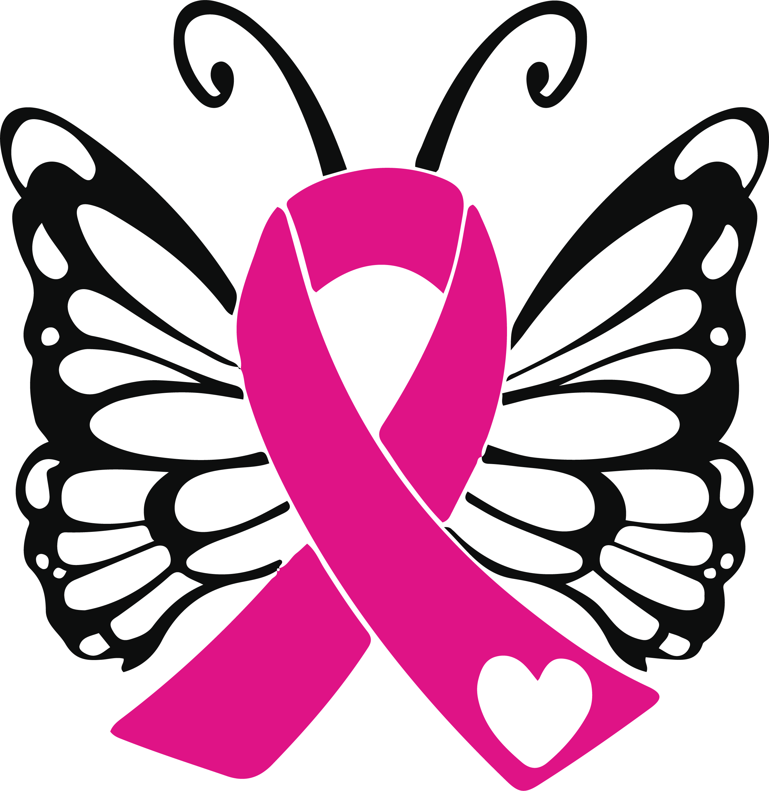 butterfly ribbon svg - Inspire Uplift