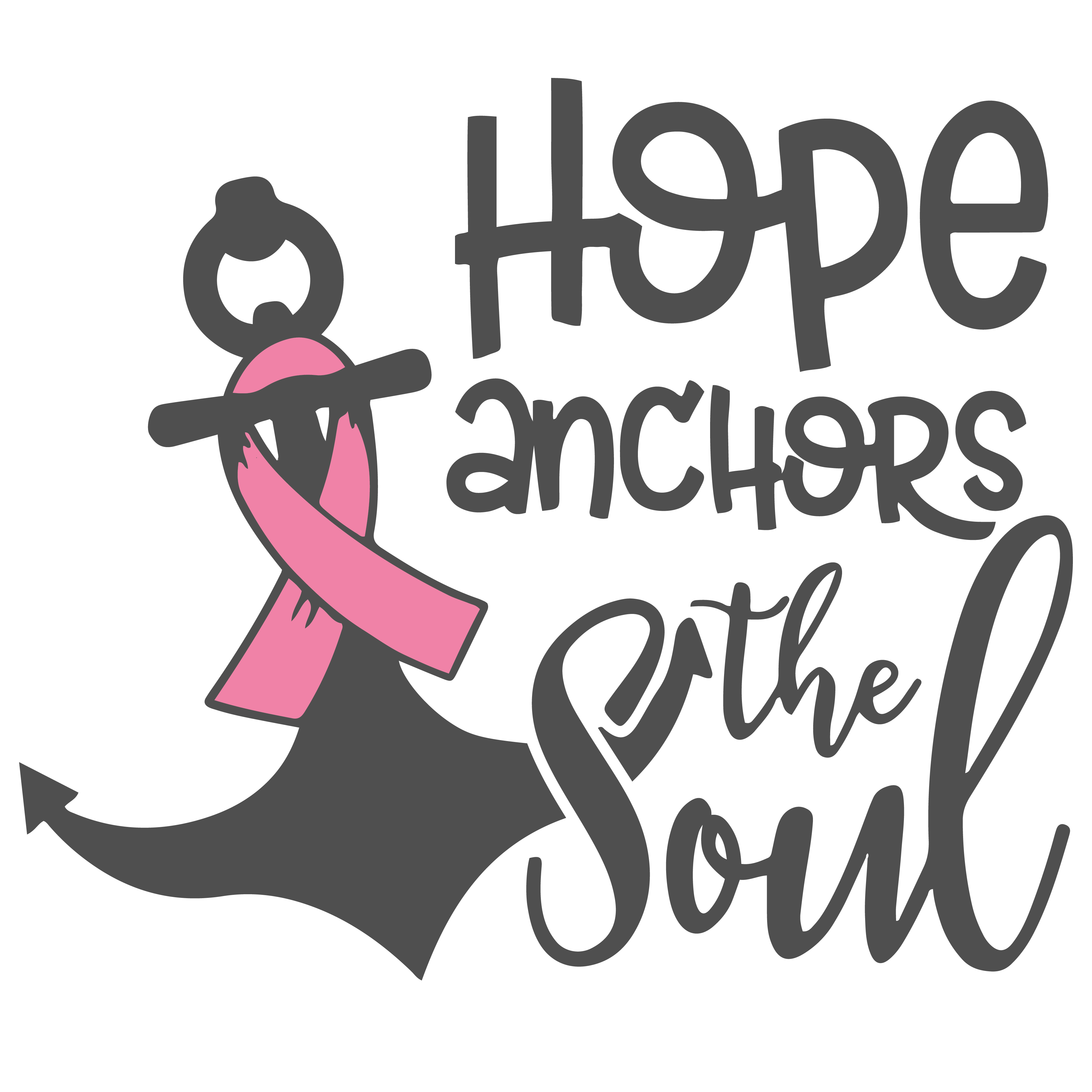 Hope anchors the soul Svg, Breast Cancer Svg, Breast Cancer | Inspire ...