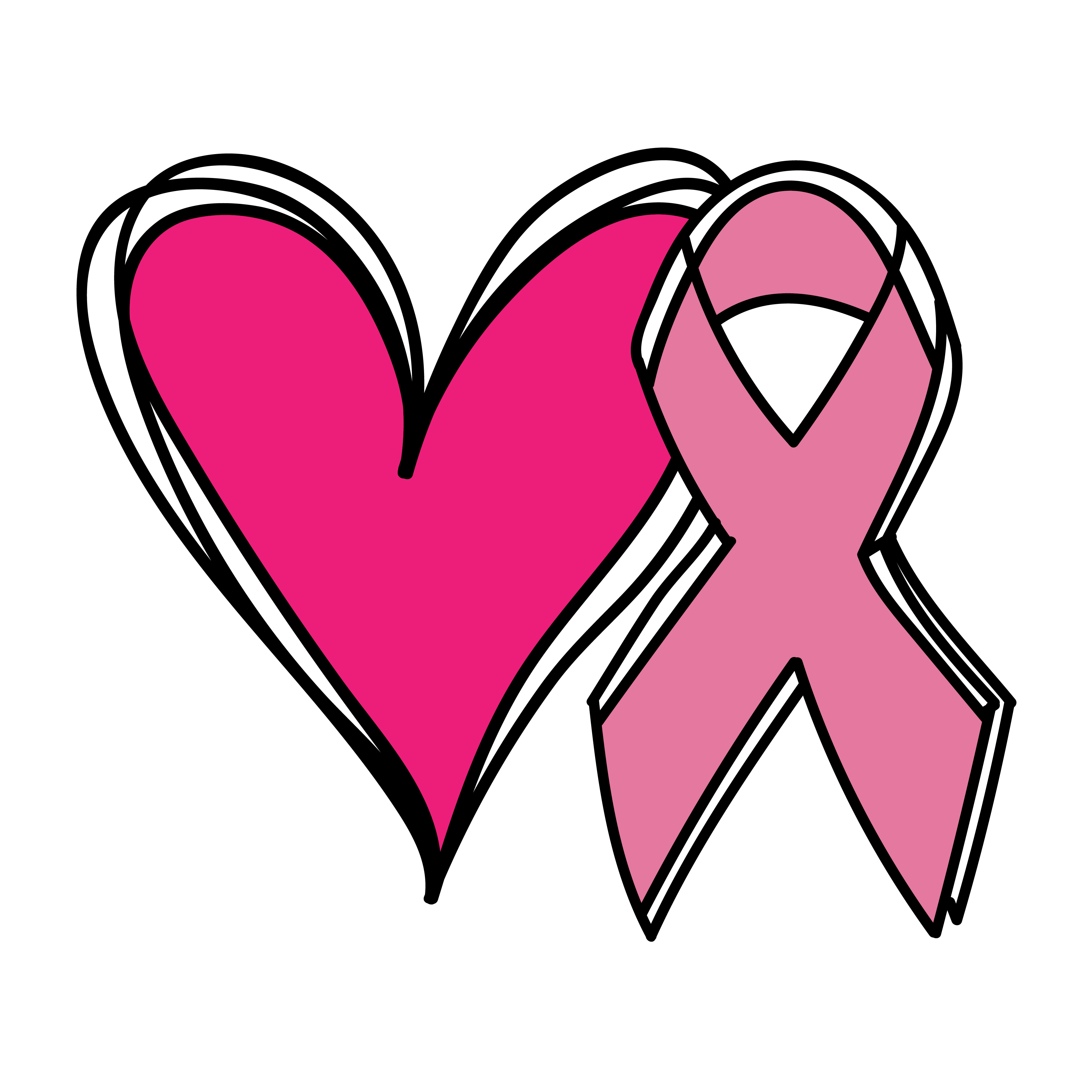 Heart pink ribbon Svg, Breast Cancer Svg, Breast Cancer Awar | Inspire ...