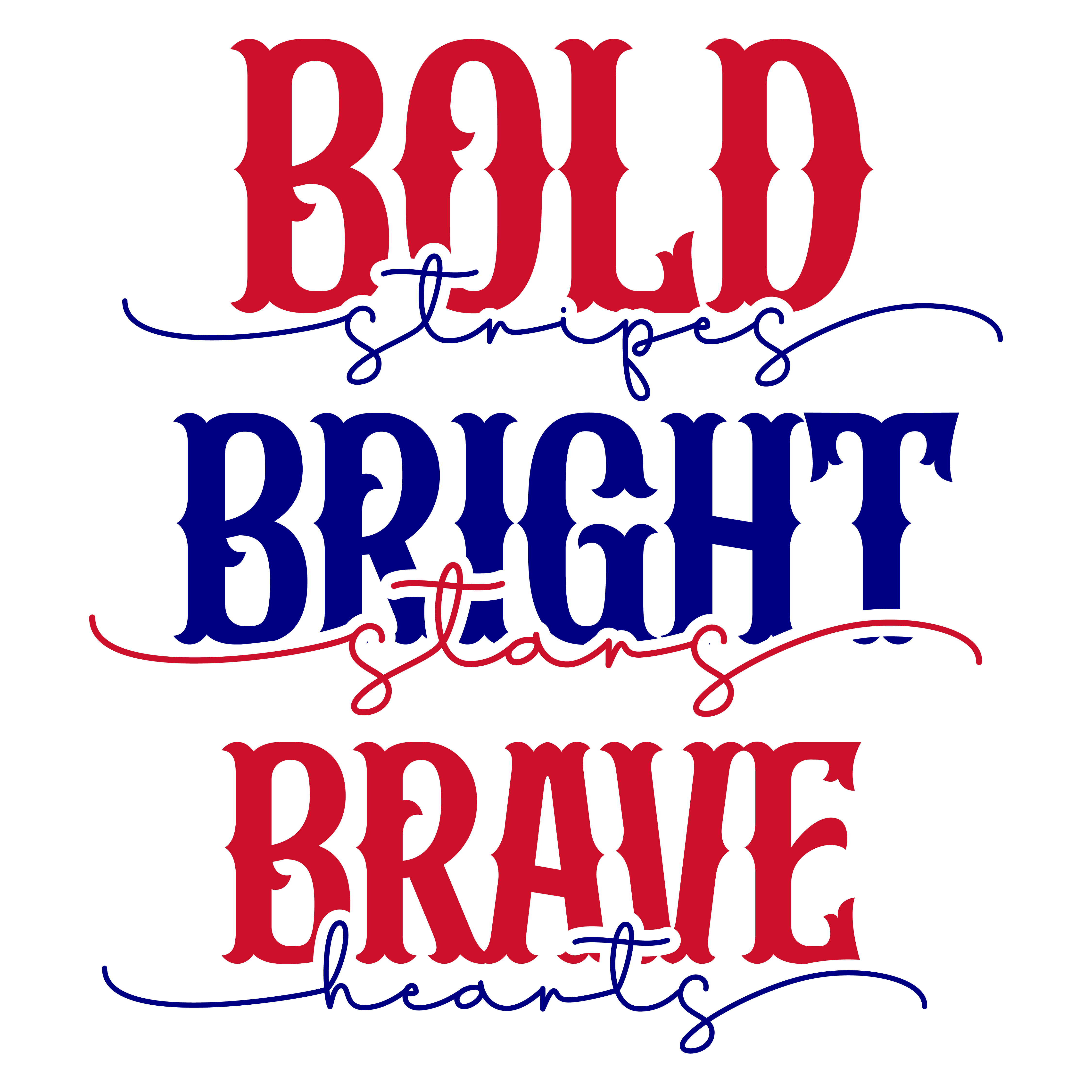 Bold stripes bright stars brave hearts Svg, 4th of July Svg, | Inspire ...