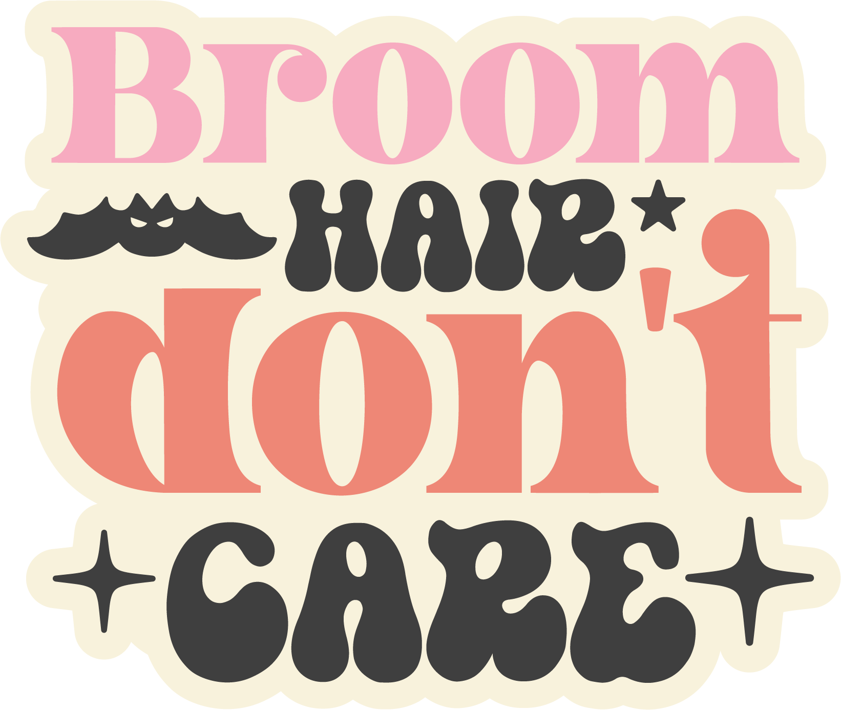 Broom hair don't care Svg, Retro Halloween Stickers Svg, Aut | Inspire ...