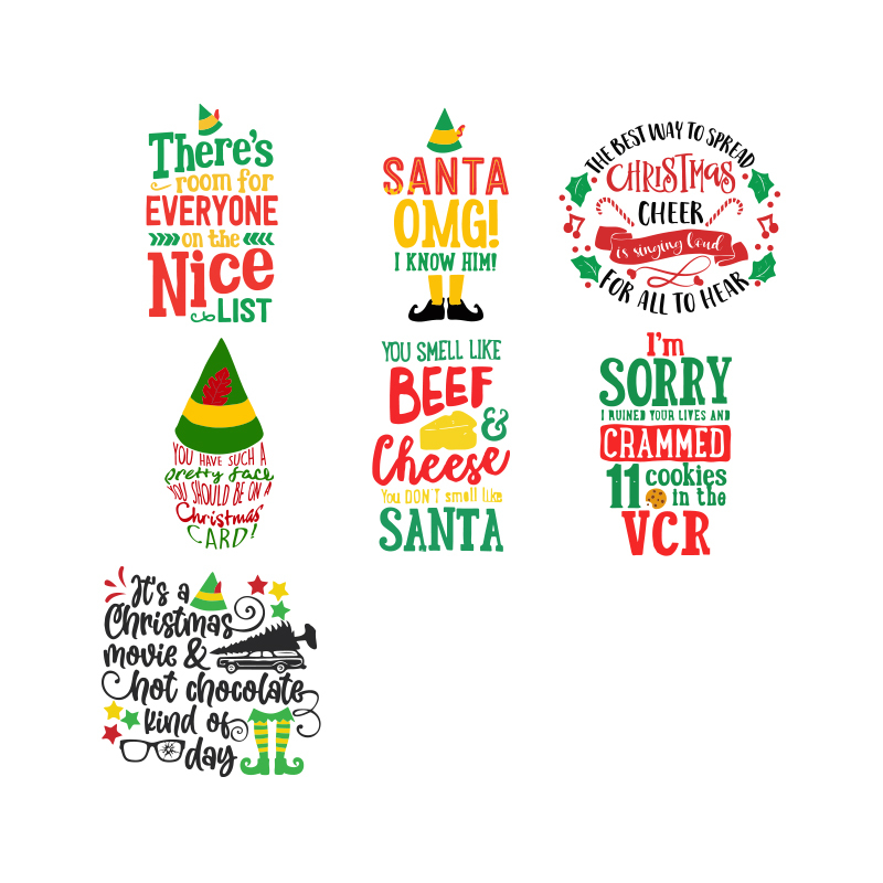 Buddy The Elf Movie Quotes 7 Premium Svg, Christmas Holidays | Inspire ...
