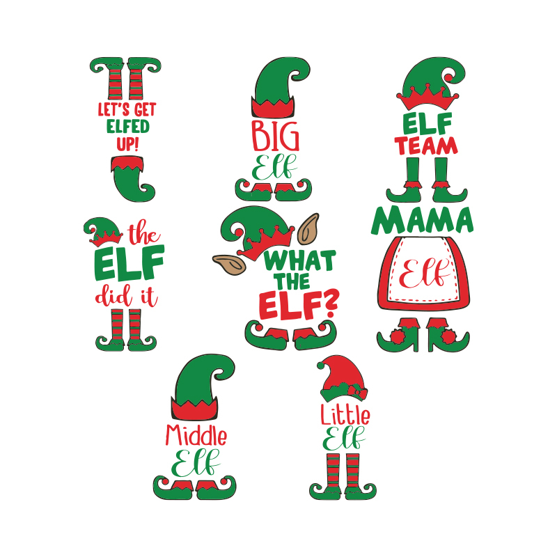 Elf Svg bundle, Let's get elfed up Svg, Big Elf Svg, Elf tea | Inspire ...