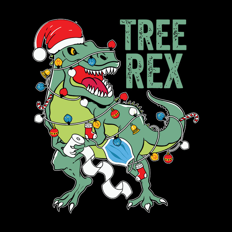 Tree Rex Svg, Christmas Dinosaur Svg, T-Rex Christmas Svg, D | Inspire ...