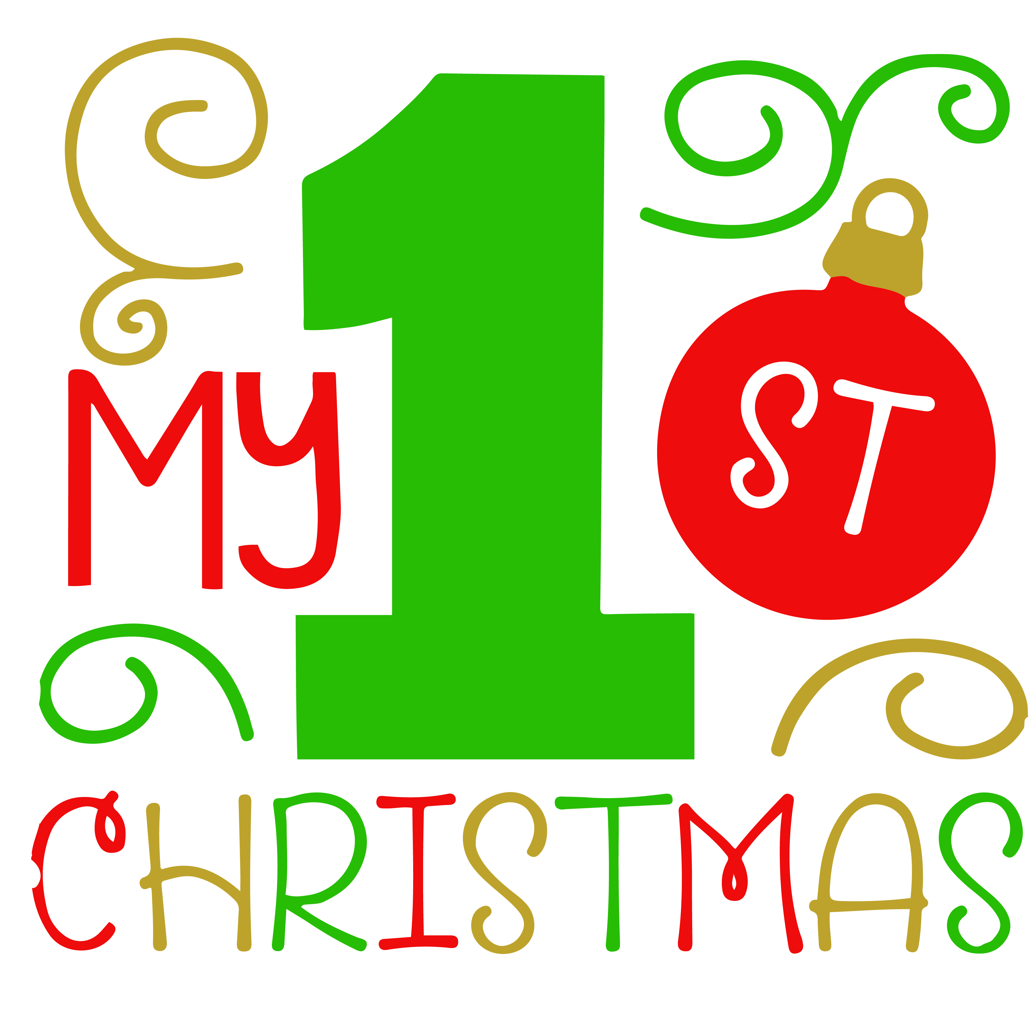 My 1st christmas Svg, Christmas ball Svg, Christmas Svg, Hol | Inspire ...