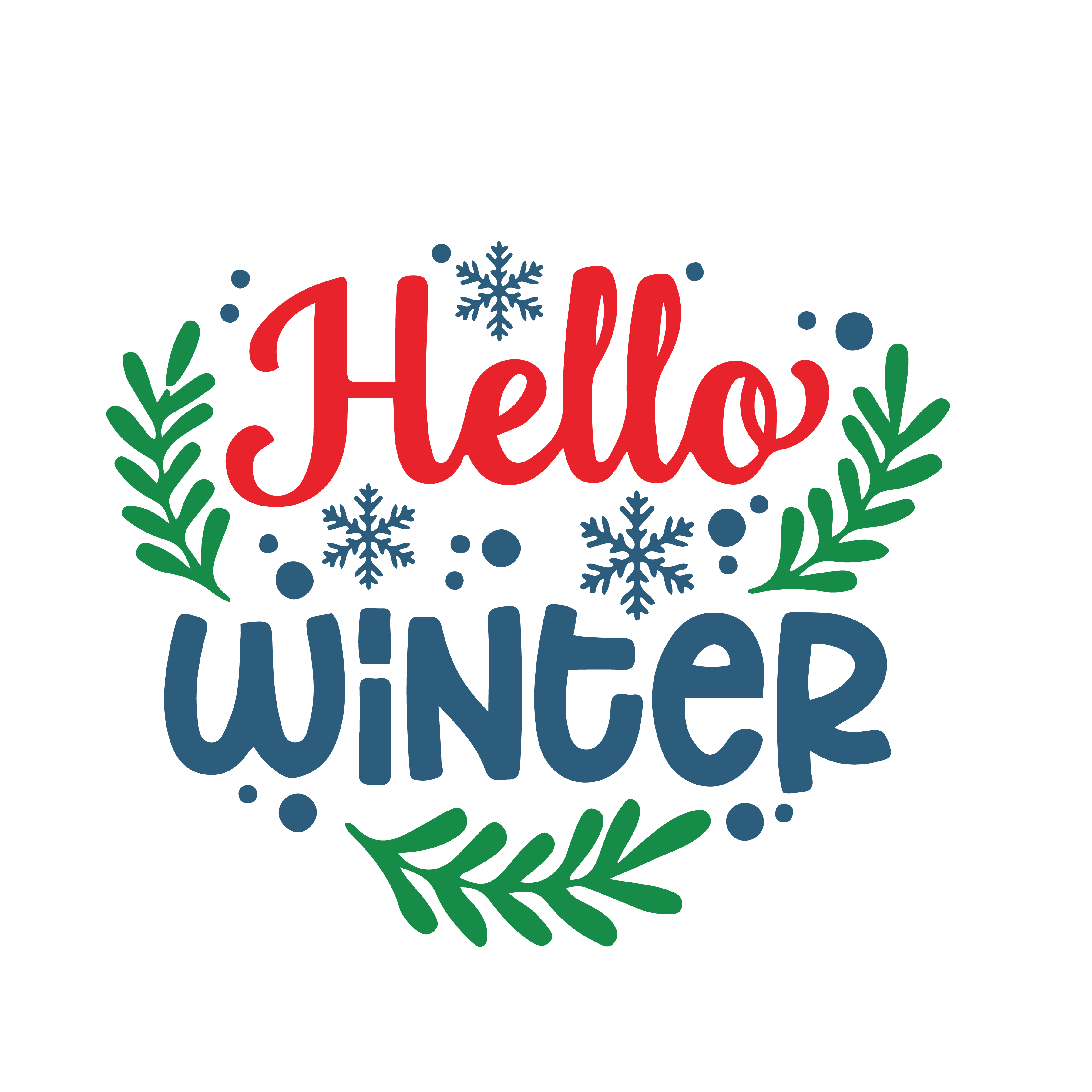 Hello winter Svg, Winter Svg, Christmas Svg, Holidays Svg, C | Inspire Uplift