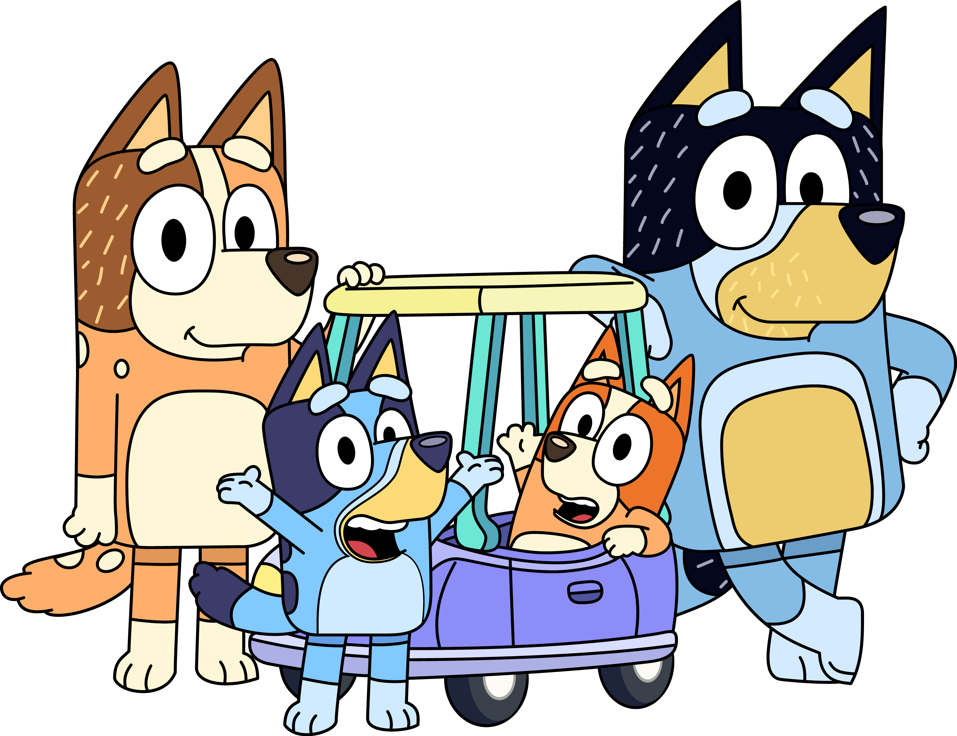 Family Svg, Bluey Svg, Bluey Heeler Svg, Bluey Dog Svg, Cart | Inspire ...