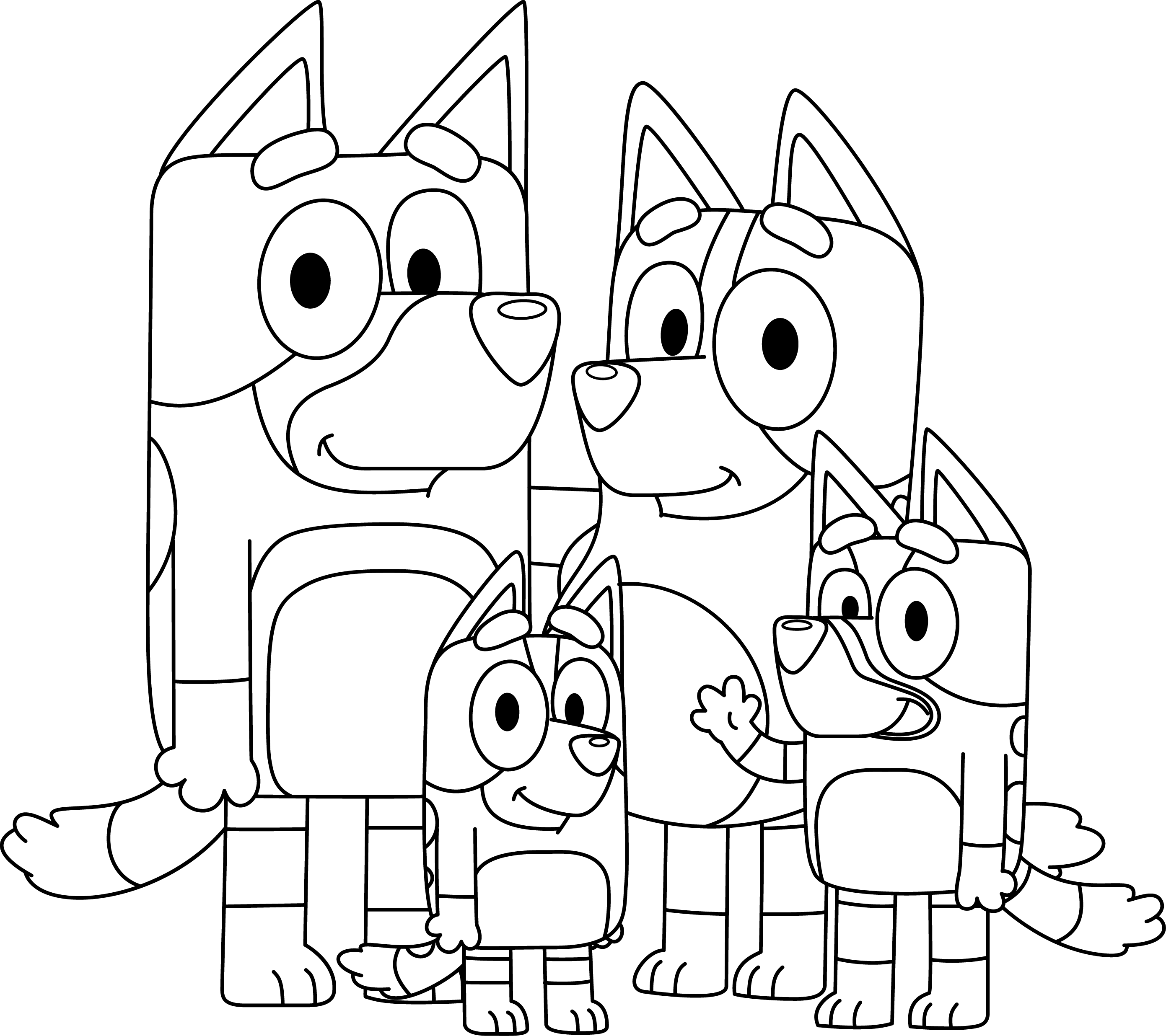 Family outline Svg, Bluey Svg, Bluey Heeler Svg, Bluey Dog S | Inspire ...