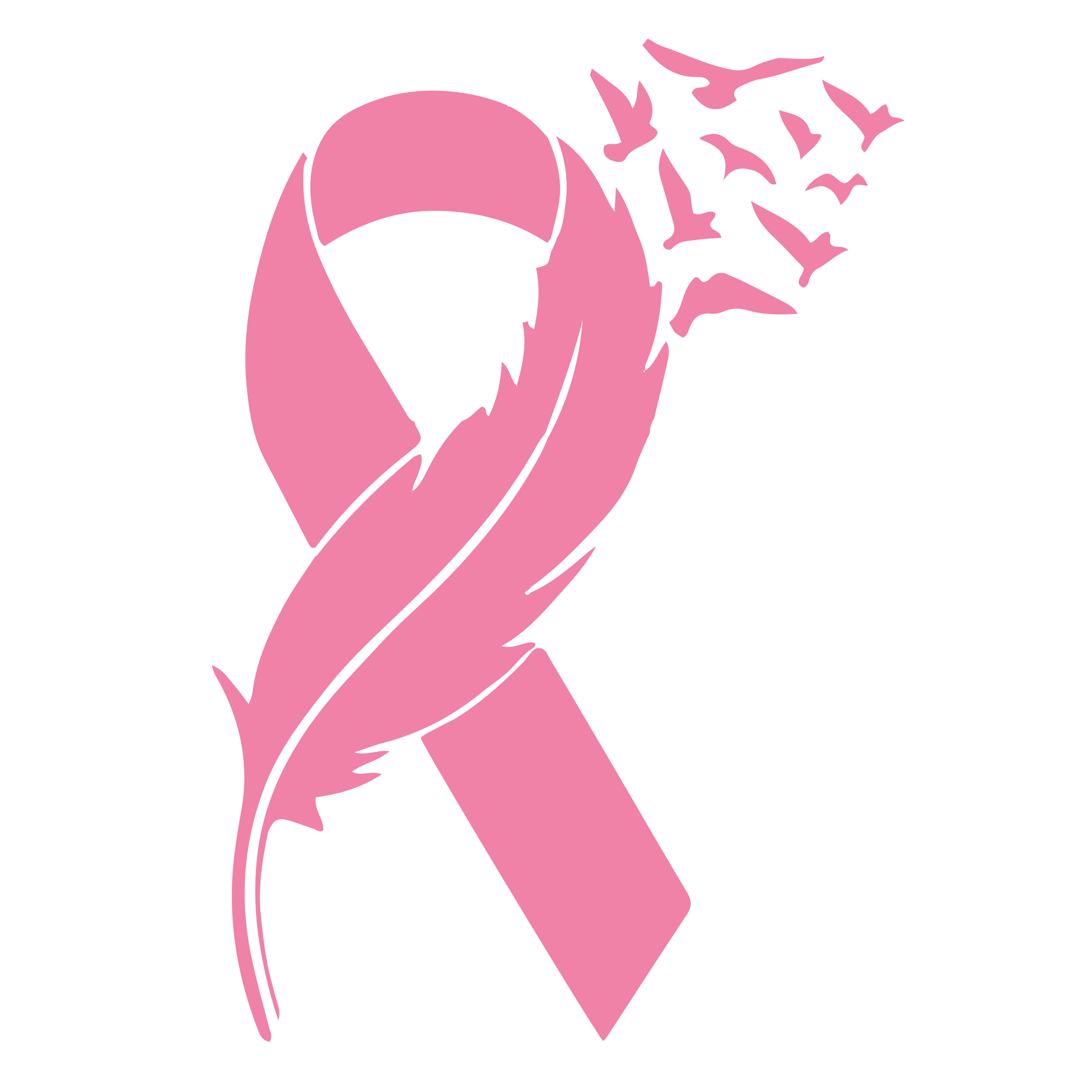 Cancer Ribbon Outline Svg | Inspire Uplift