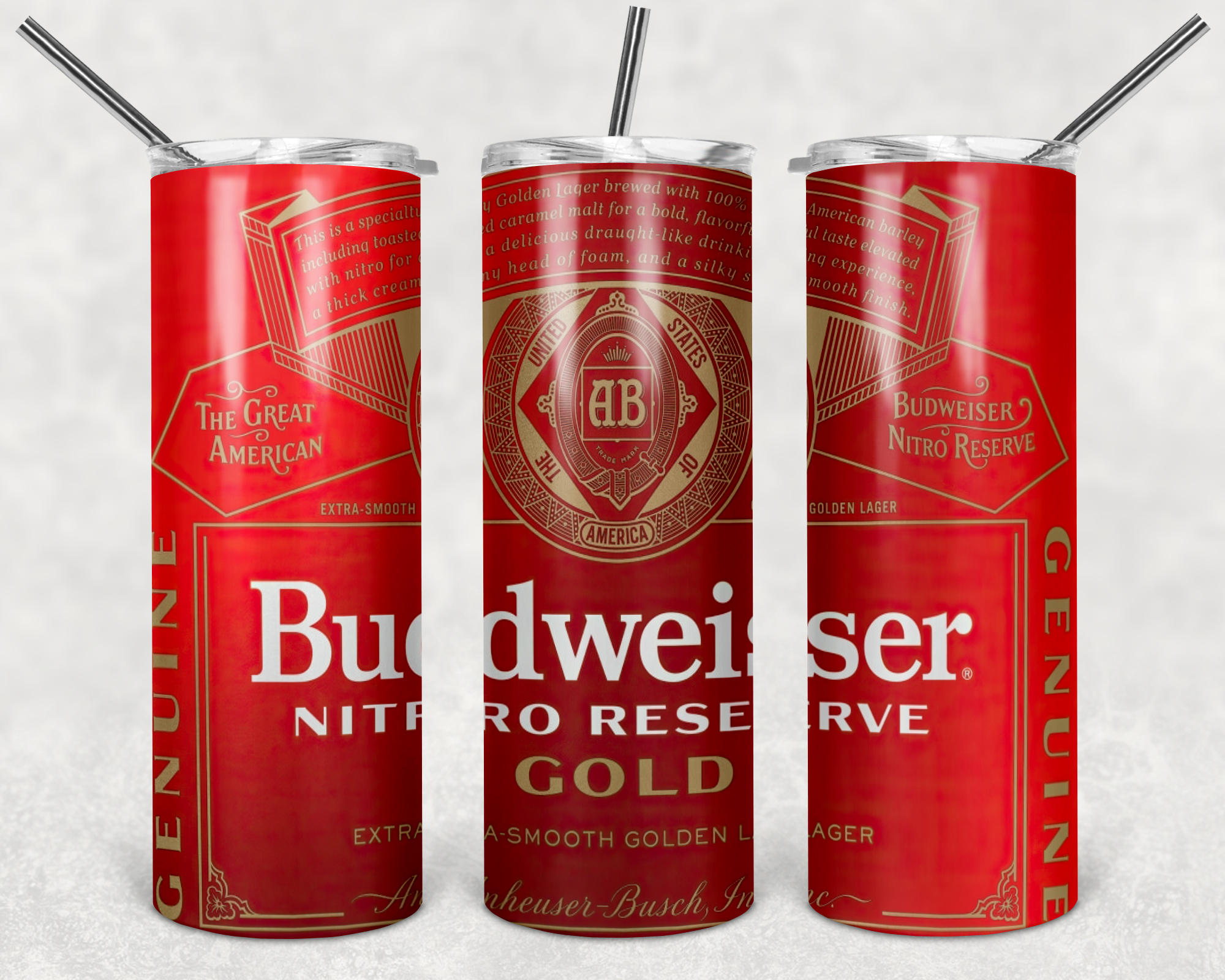 Budweiser Nitro Reserve Gold Tumbler Png, Budweiser 20oz & 3 | Inspire ...