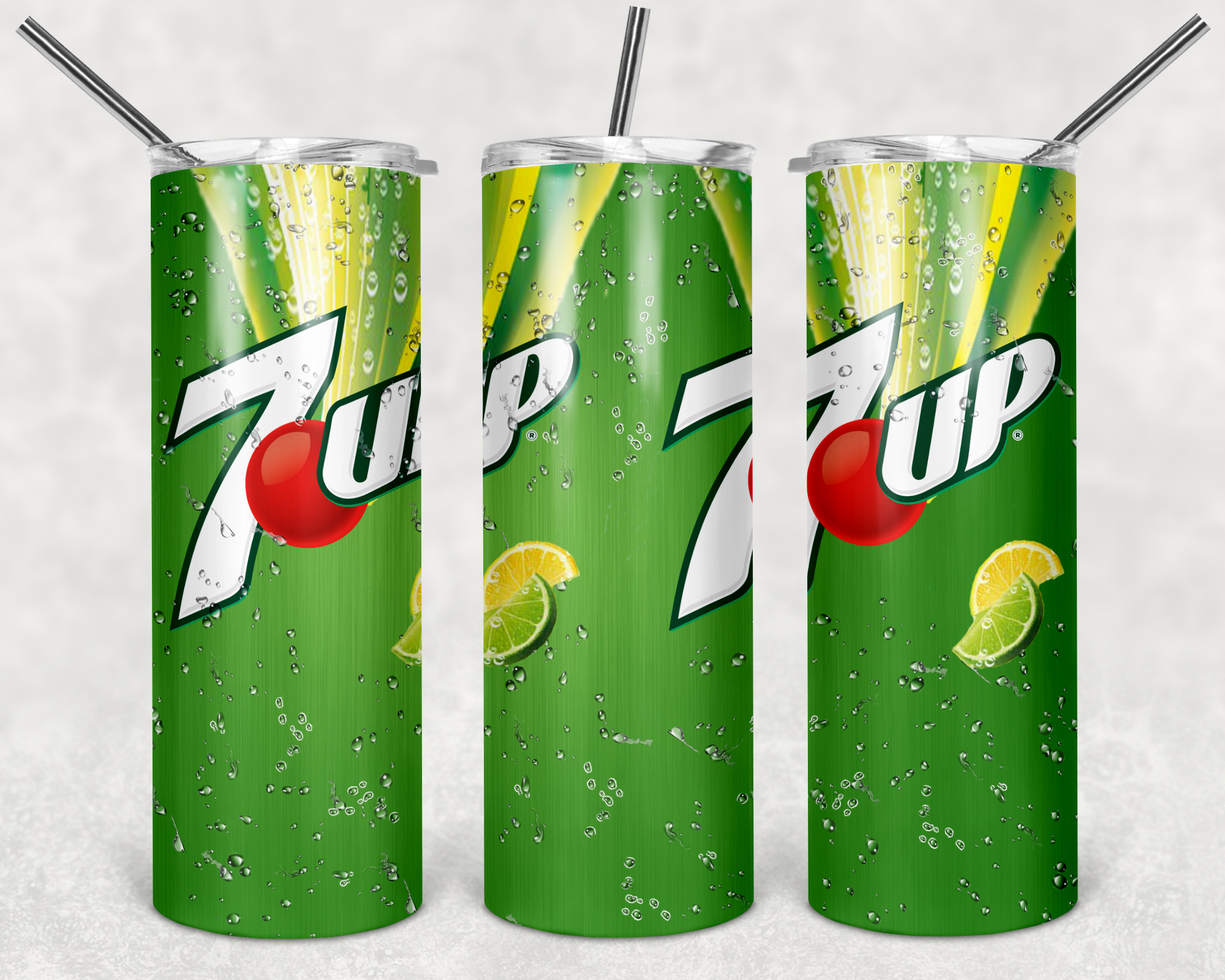 7UP Tumbler Png, 7UP 20oz & 30oz Skinny Sublimation Designs | Inspire Uplift