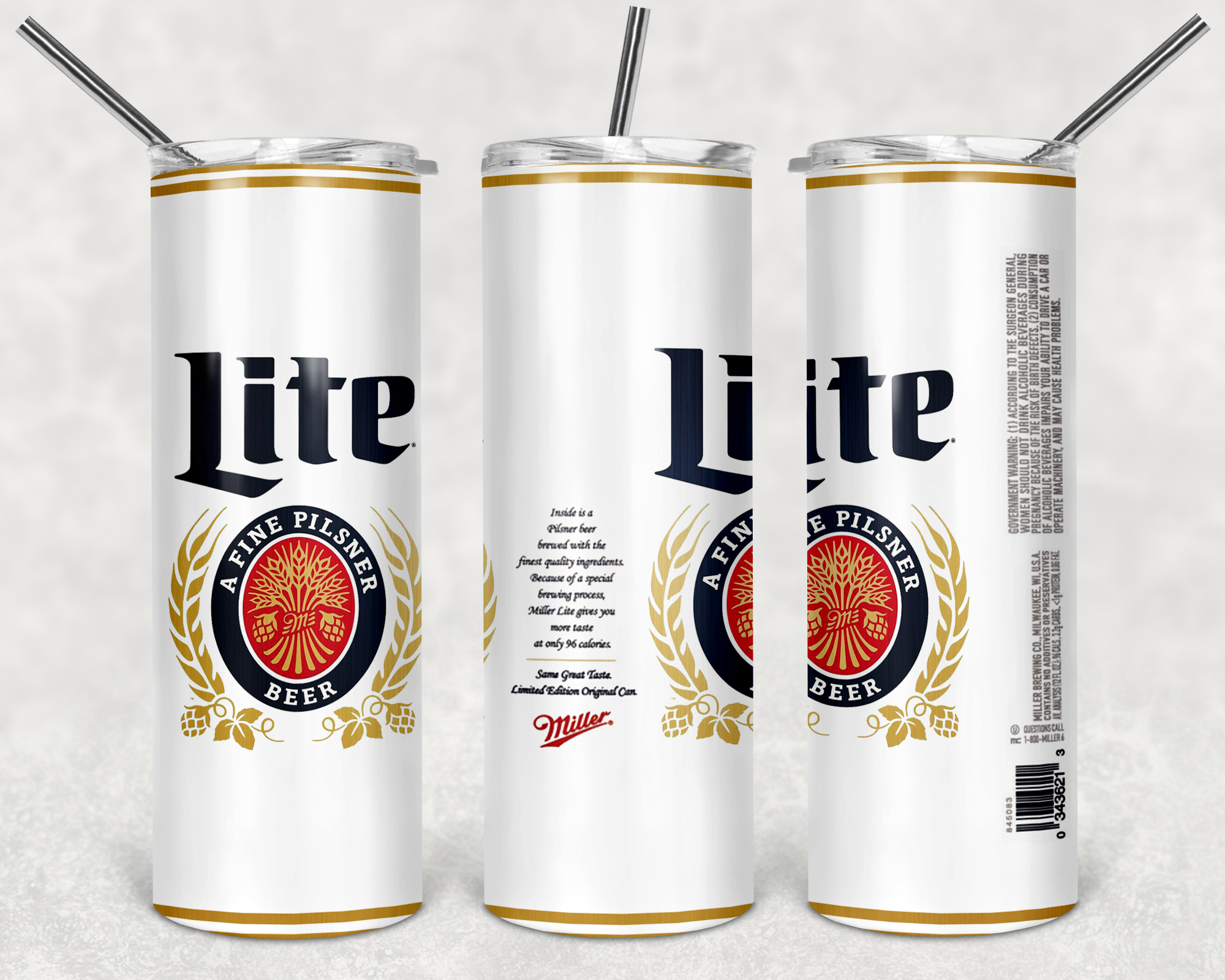 Miller Lite Tumbler Png, A Fine Pilsner Beer 20oz & 30oz Ski | Inspire ...