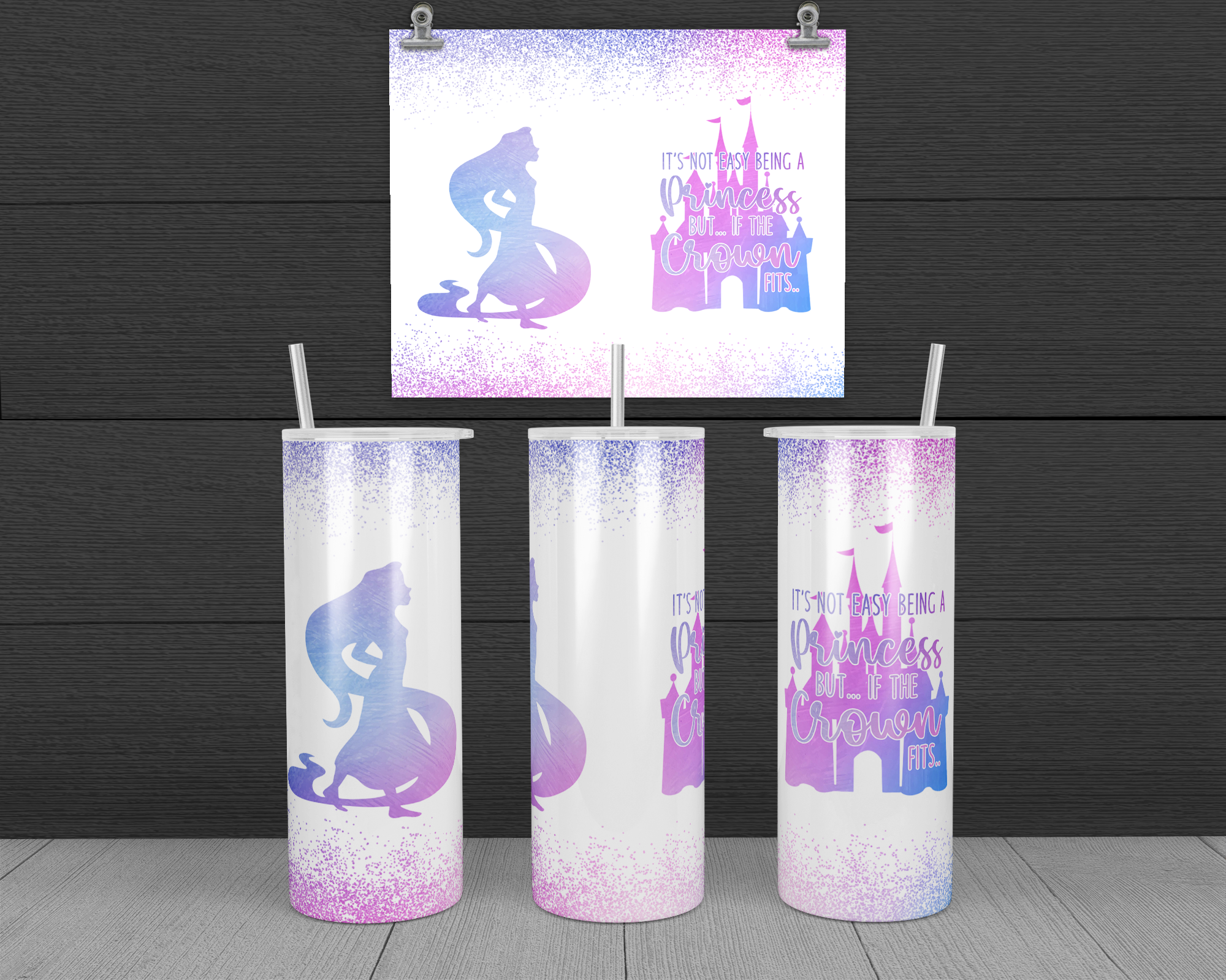 Rapunzel Not Easy Being a Princess Tumbler Wrap, 20oz Tumble | Inspire ...