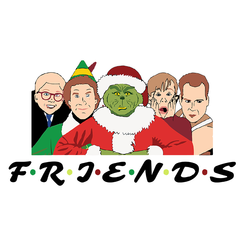 Christmas Movie Friends Svg, Friends Christmas Svg, Characte | Inspire ...