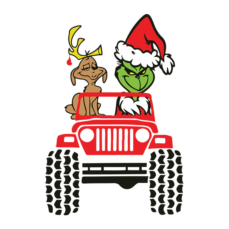 Grinch And Dog Max Driving Jeep Christmas Svg, Grinch Christ | Inspire ...