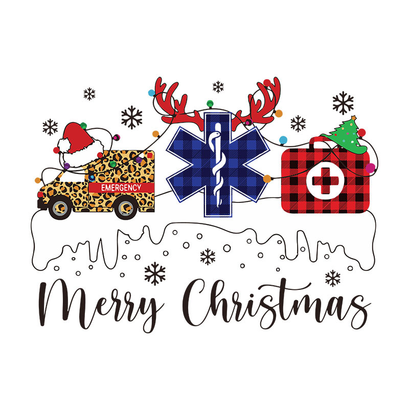 Merry christmas Svg, Funny Leopard Ambulance, Reindeer Horns | Inspire ...