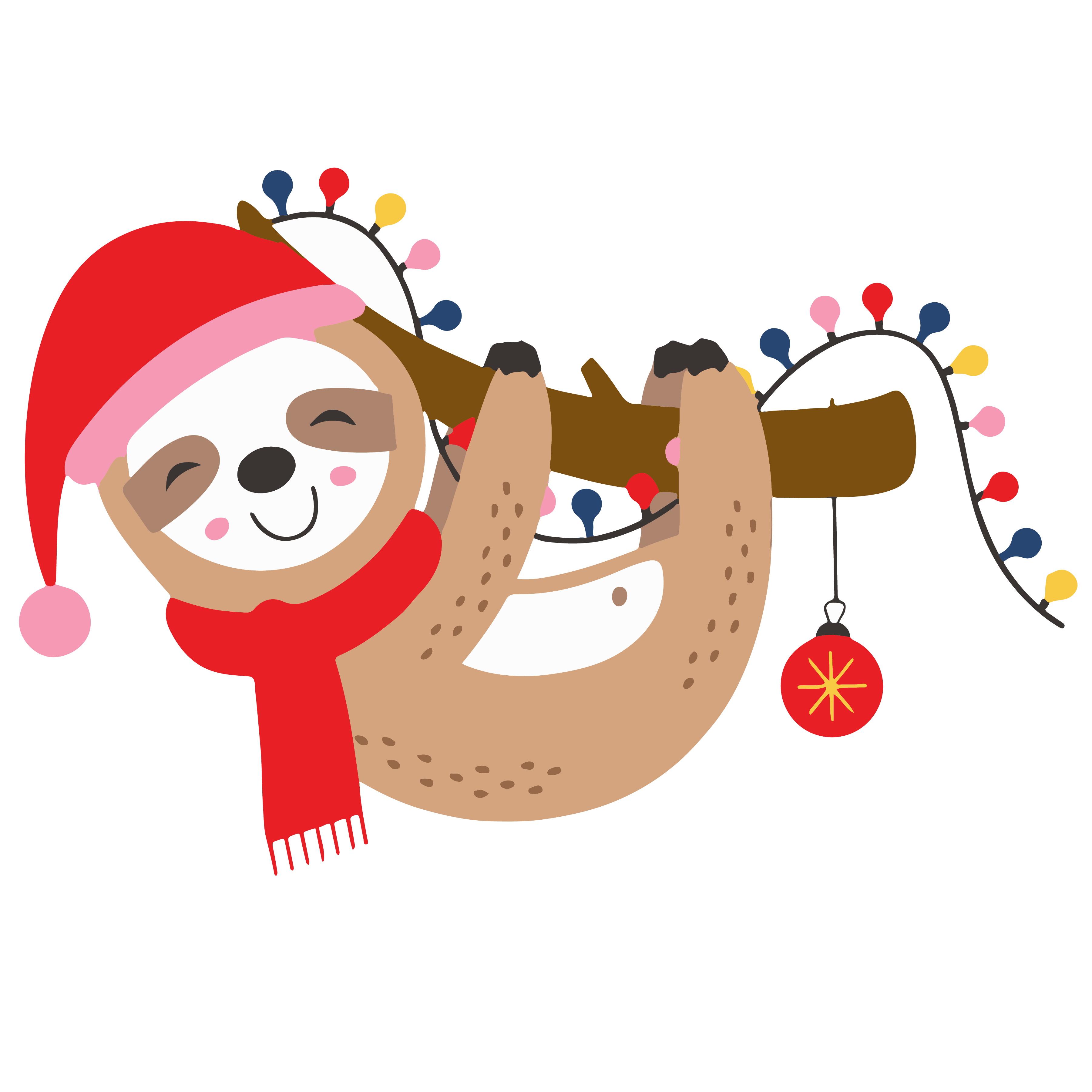 Christmas Sloth Svg, Funny Sloth Christmas Svg, Slowly Chris | Inspire ...