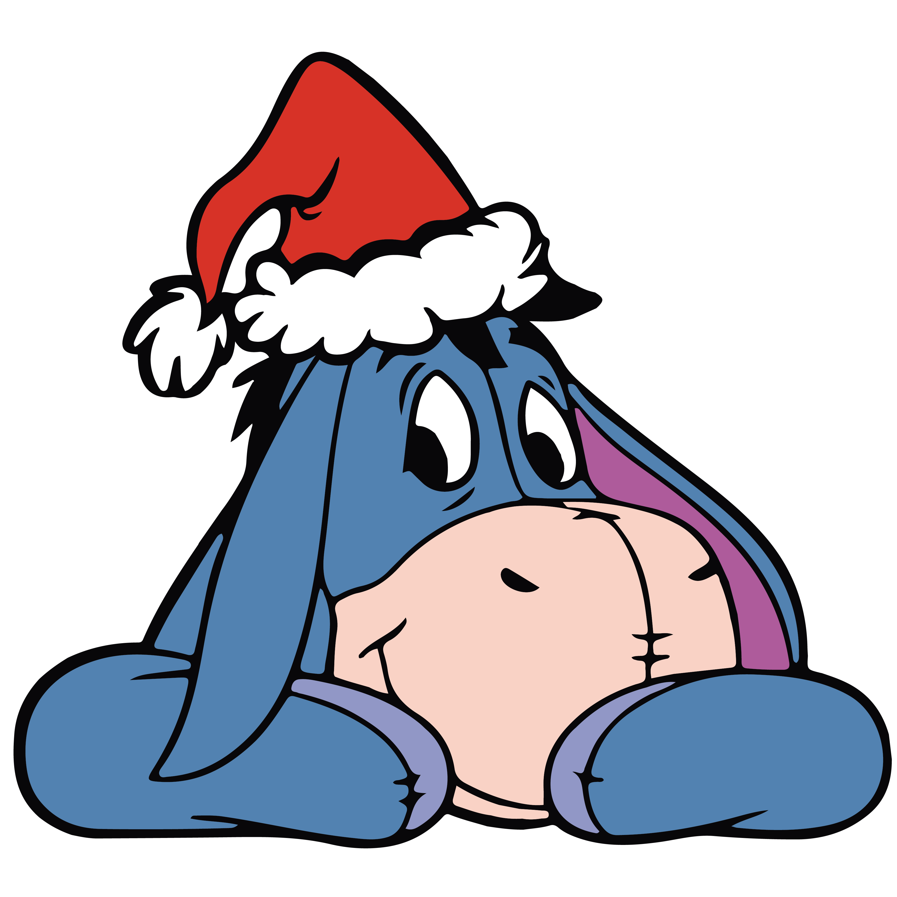 Eeyore Christmas Svg, Eeyore Santa Hat Svg, Disney christmas | Inspire ...