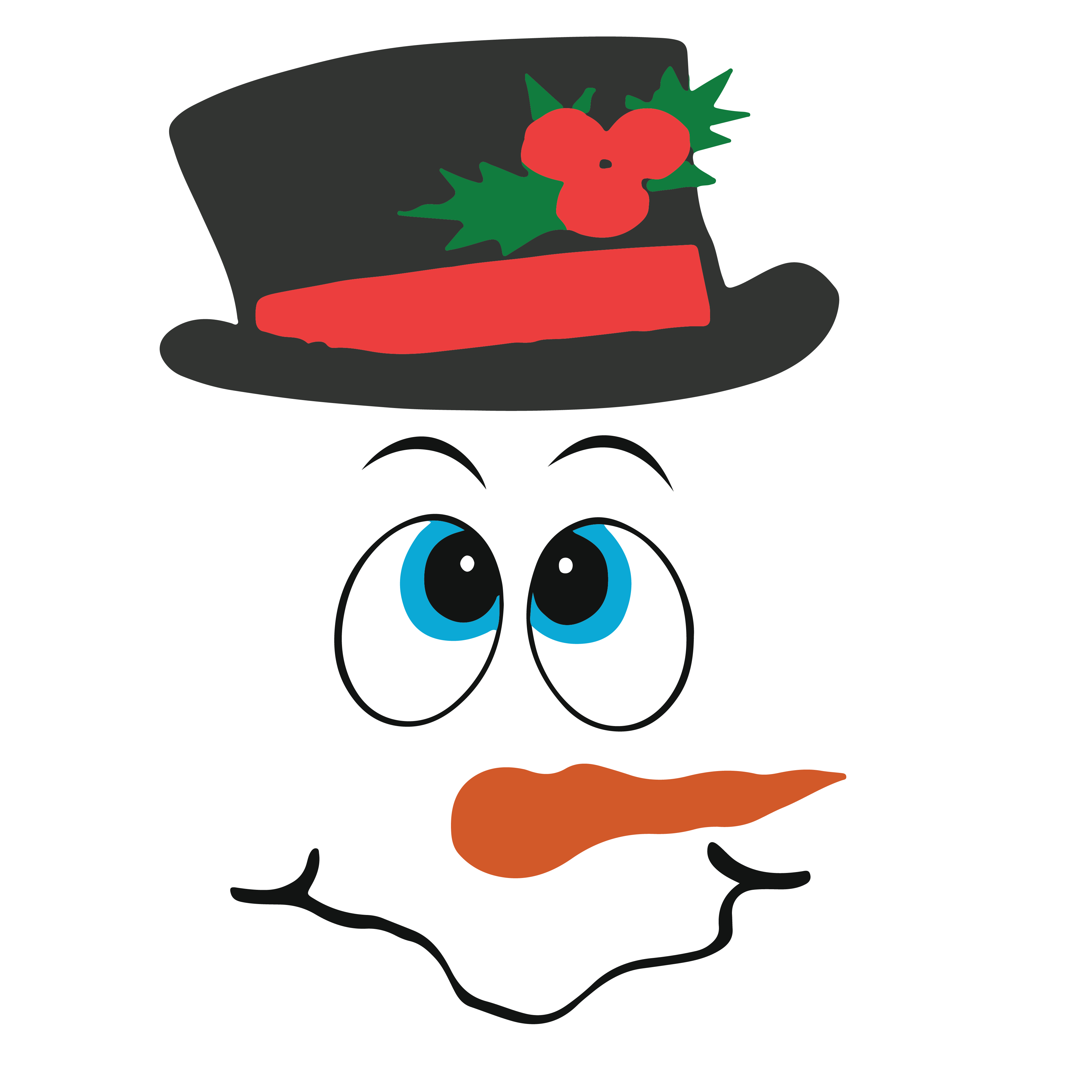 Snowman Face Svg, Winter svg, Christmas Snowman Svg, Snowman | Inspire ...