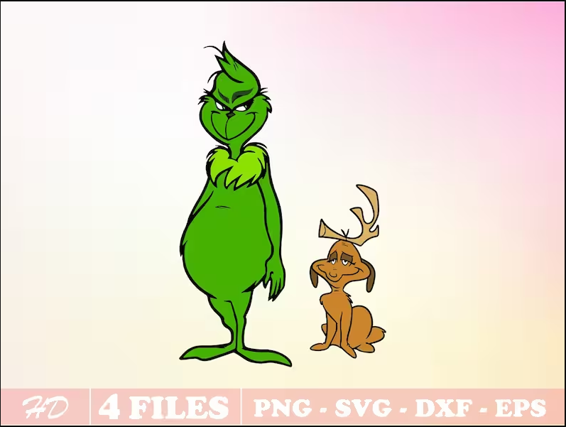 Max And Grinch Svg Layered Item, Clipart, Cricut Digital Vec | Inspire ...