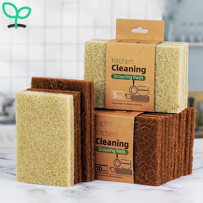 Eco-Friendly Natural Fiber Sponges Organic Kitchen Scrub | Inspire Uplift