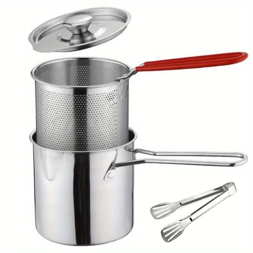 Stainless Steel Deep Fryer Set with Basket | Inspire Uplift