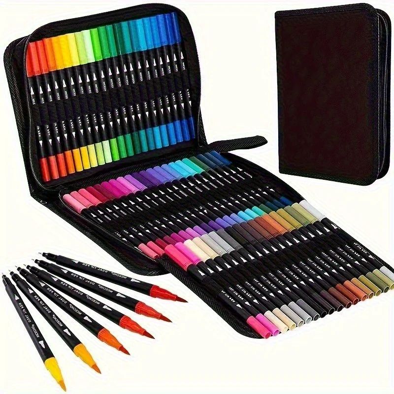 72 120 168 Colors Brush Tip Markers Dual Tip Brush Pens Set | Inspire ...