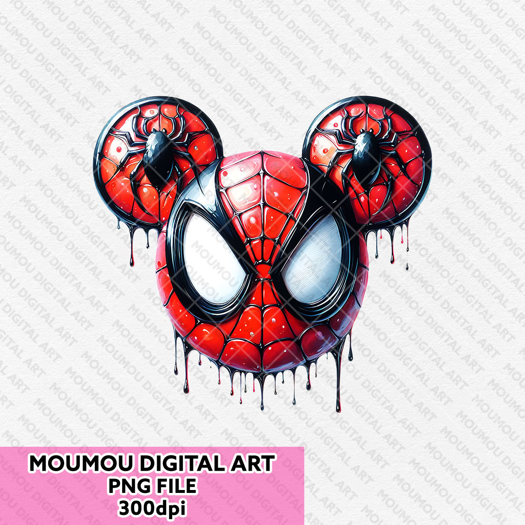 Spider Man Mickey Head Shape Art PNG, Spider man, Mickey PNG | Inspire ...