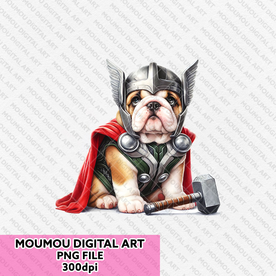 Bulldog Cosplay Thor PNG, Bulldog, Thor, Marvel, Avengers, D | Inspire ...