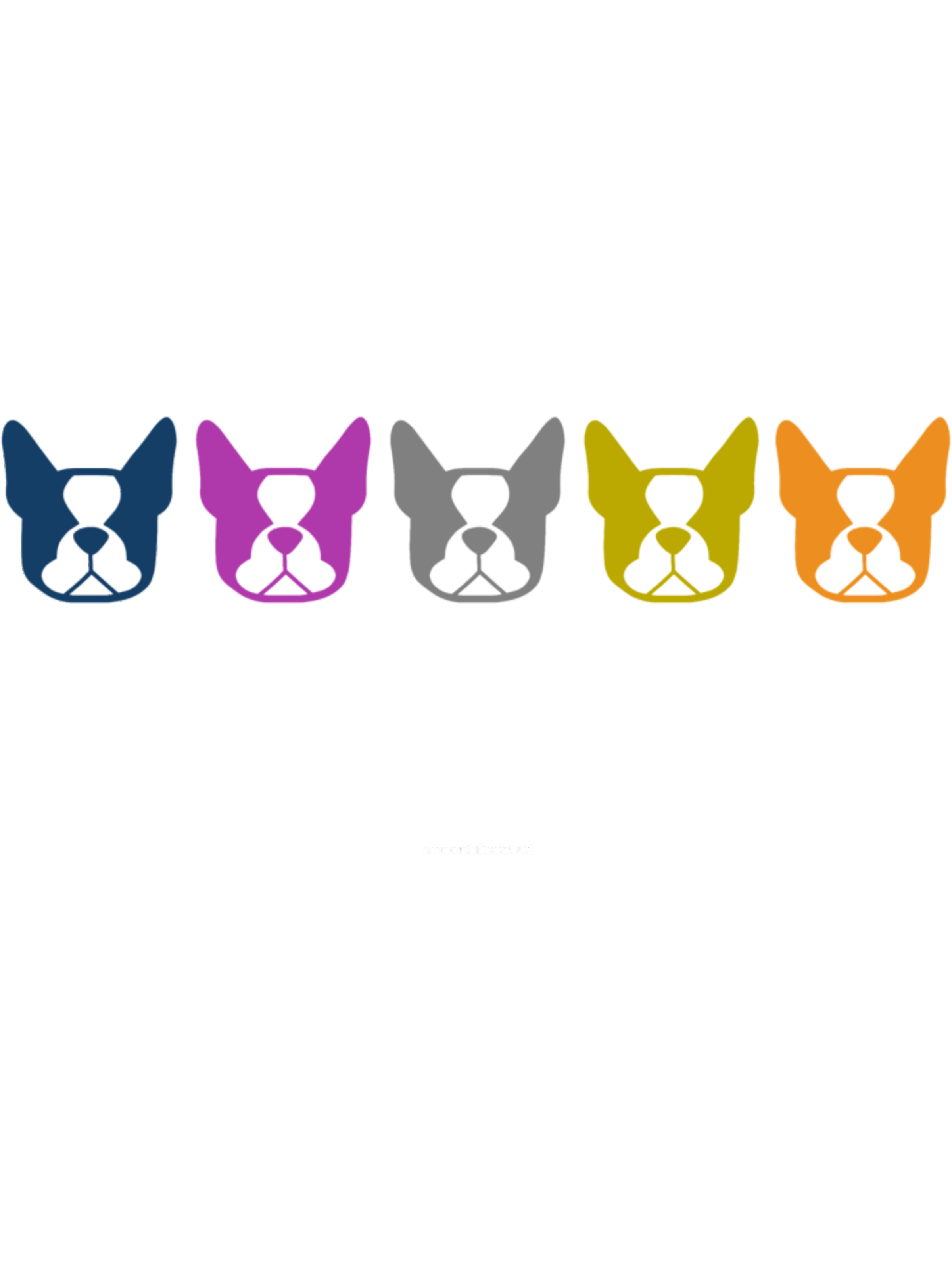 Boston Terrier line upmulti colored Bostons color series 1fu | Inspire ...