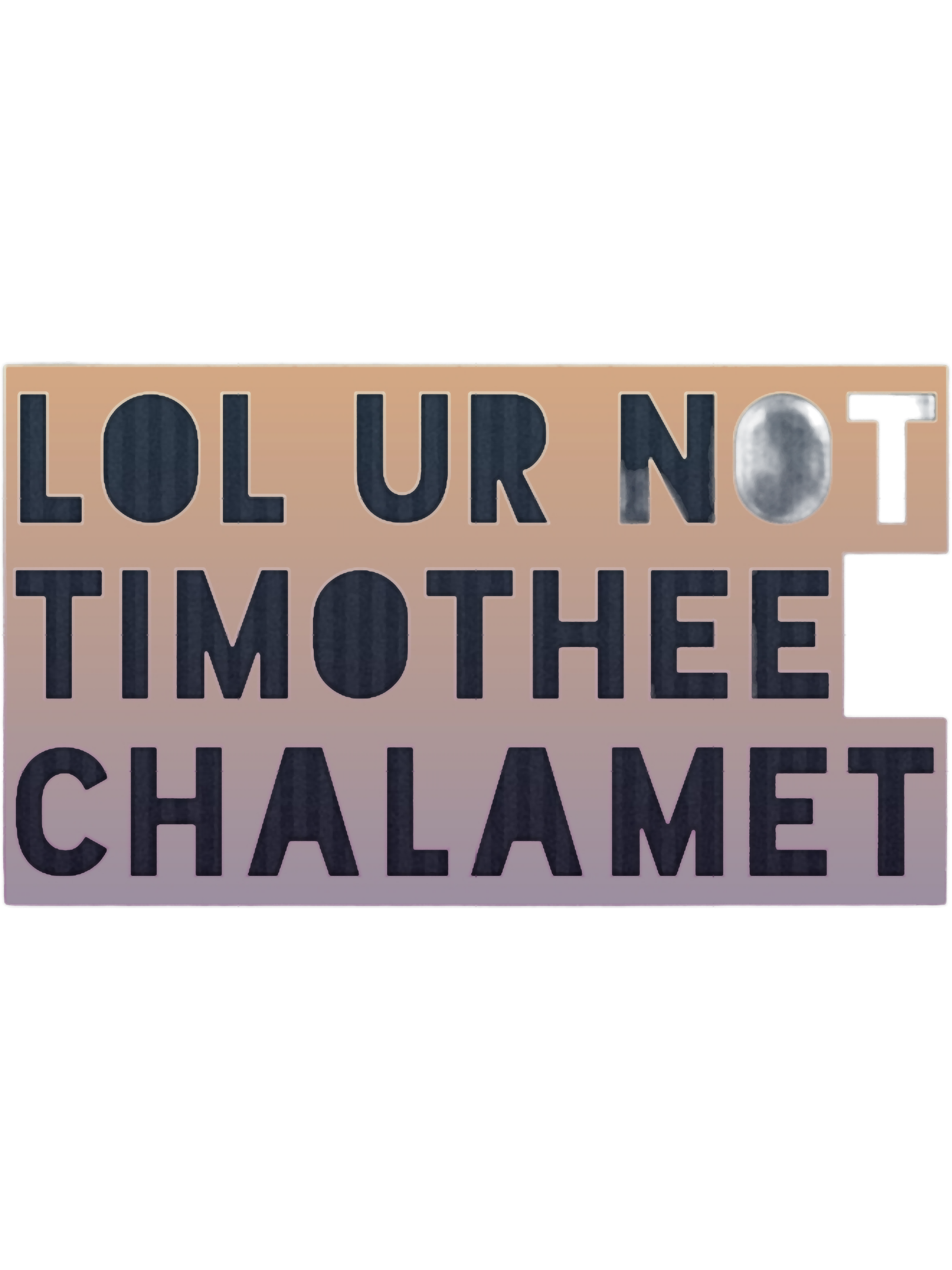 lol ur not timothee chalamet | Inspire Uplift
