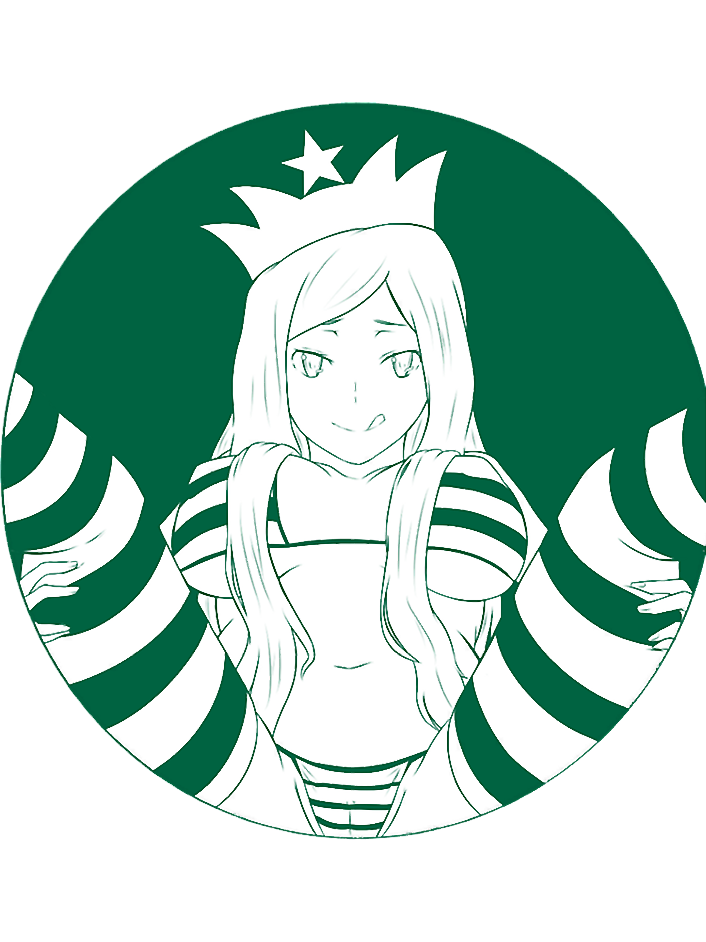 Lewd Anime GirlStarbucks inspirited Design - Inspire Uplift