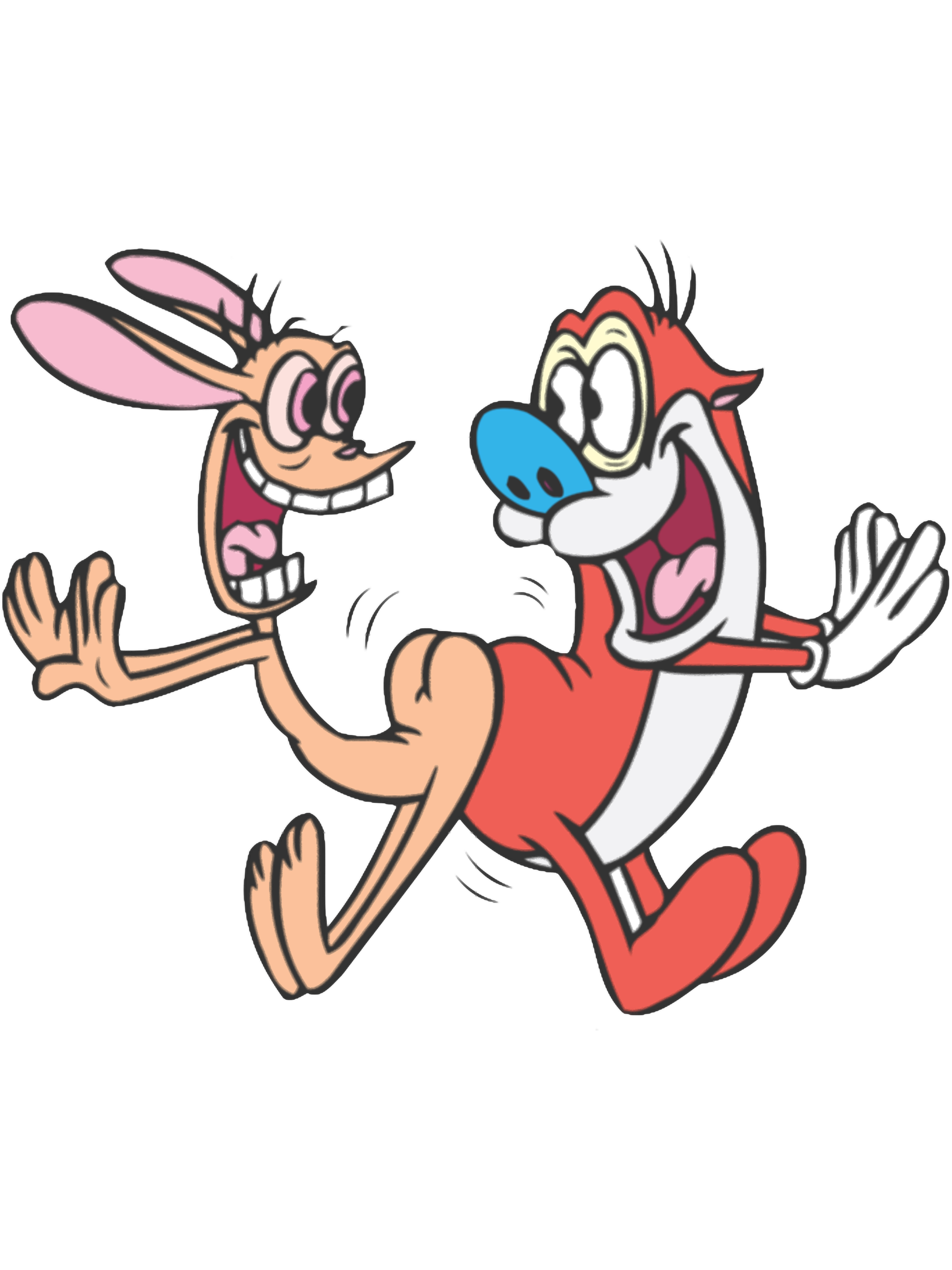Ren and Stimpy Happy Jumping Butt Bump | Inspire Uplift