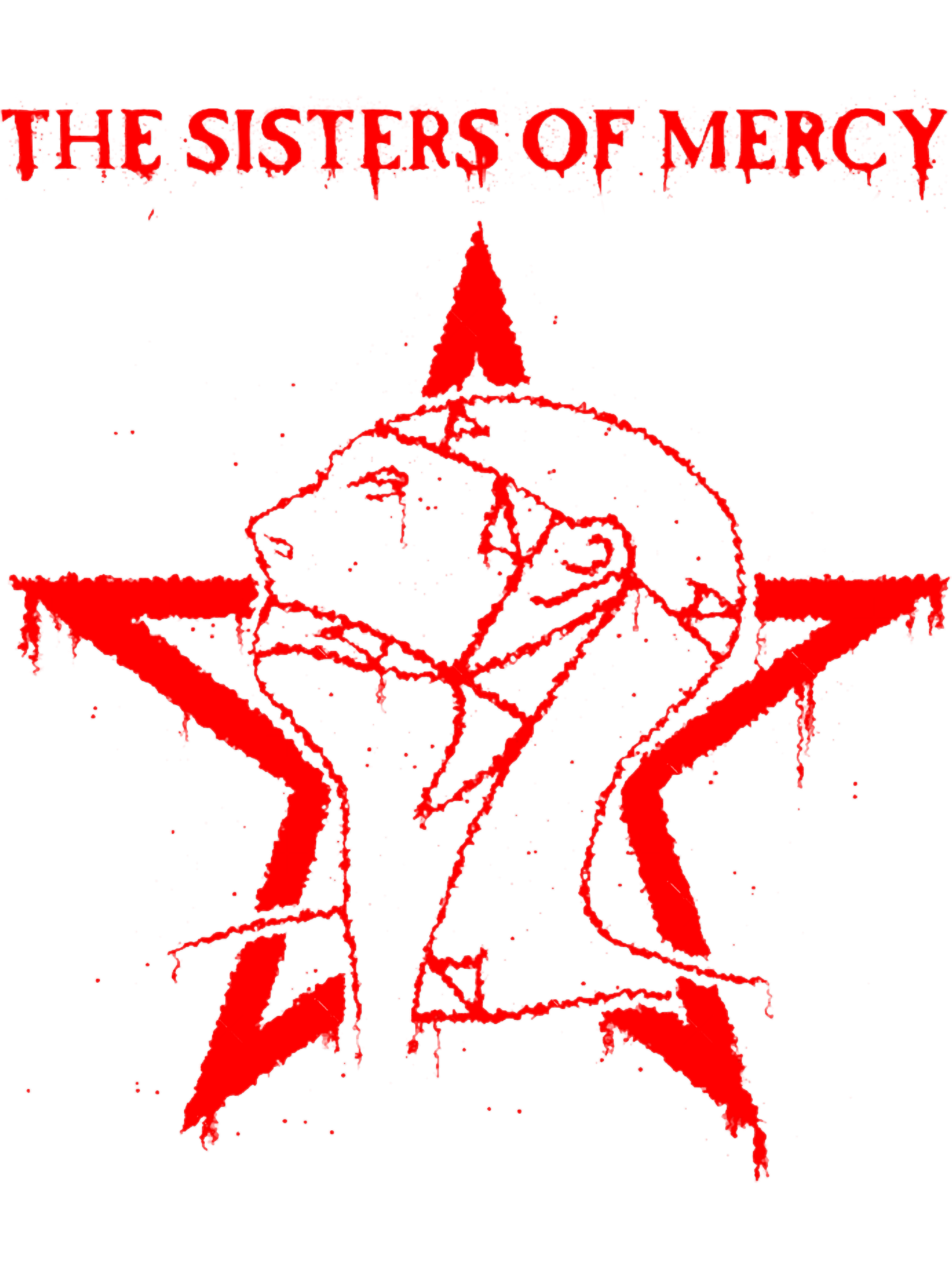 The Sisters of Mercy Blood Splatter Design - Inspire Uplift