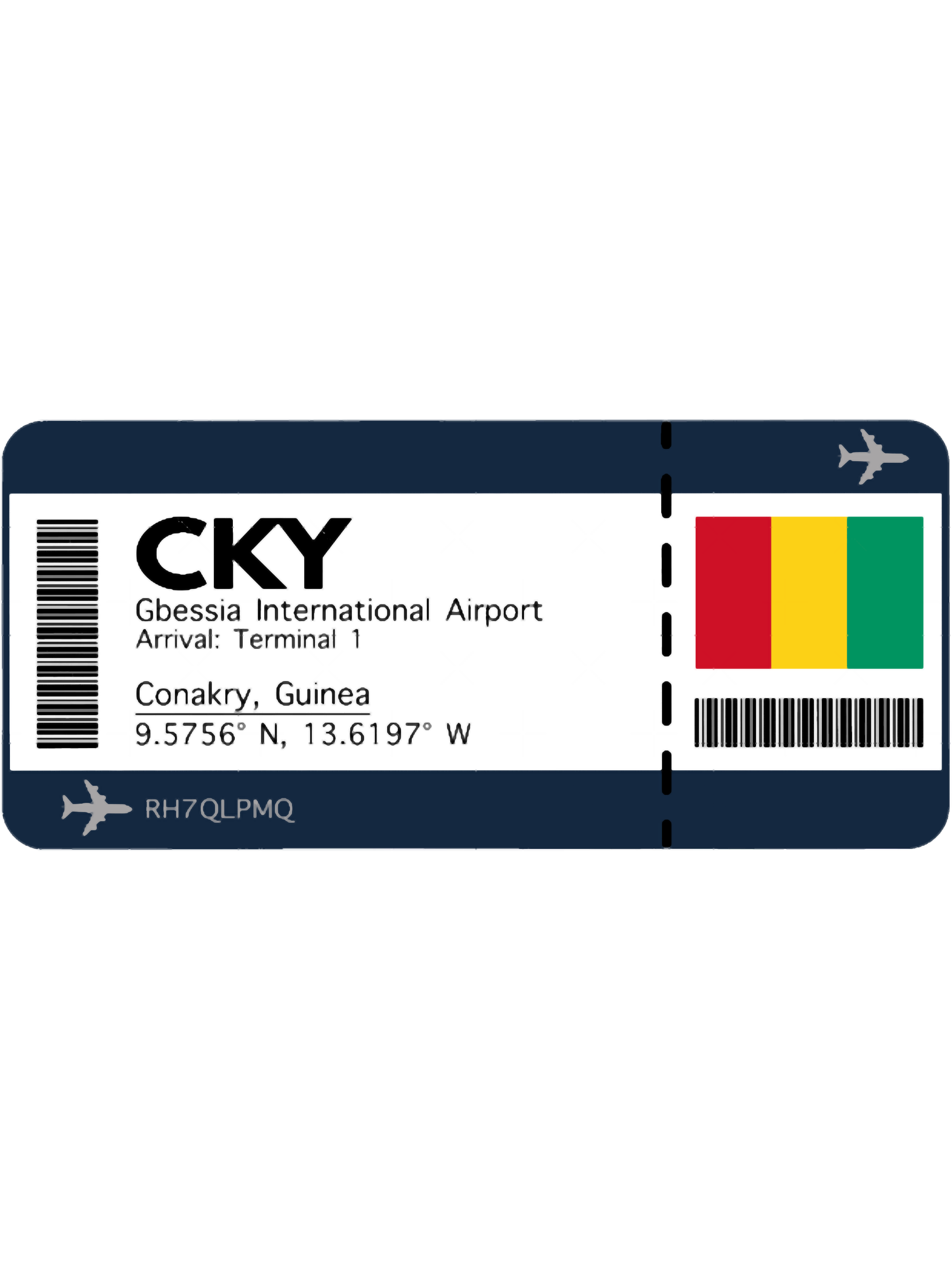CKY Gbessia International Airport Boarding Pass Ticket | Inspire Uplift