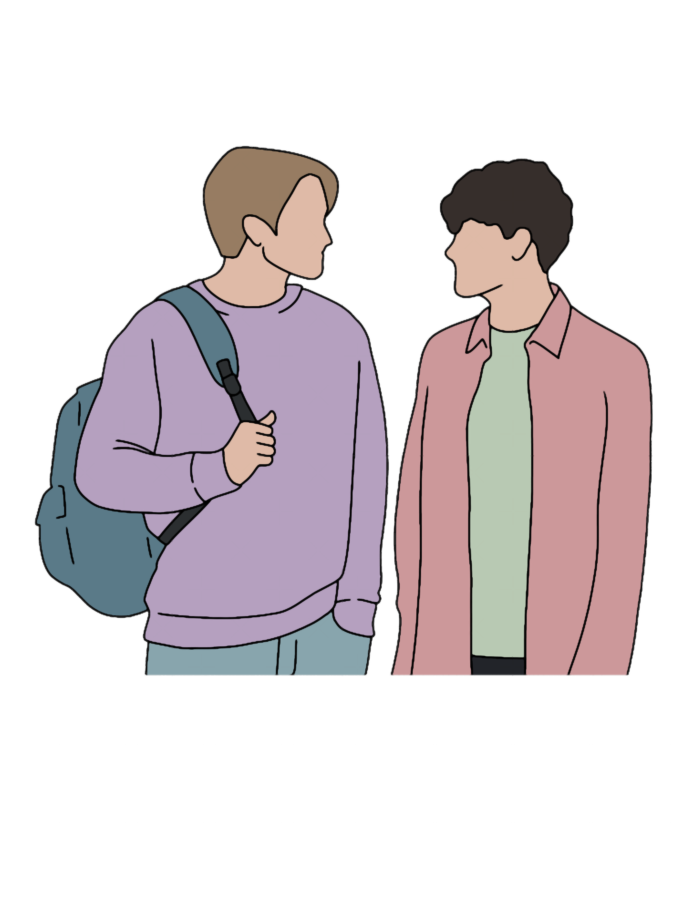 Heartstopper Nick Nelson and Charlie Spring cartoon art | Inspire Uplift