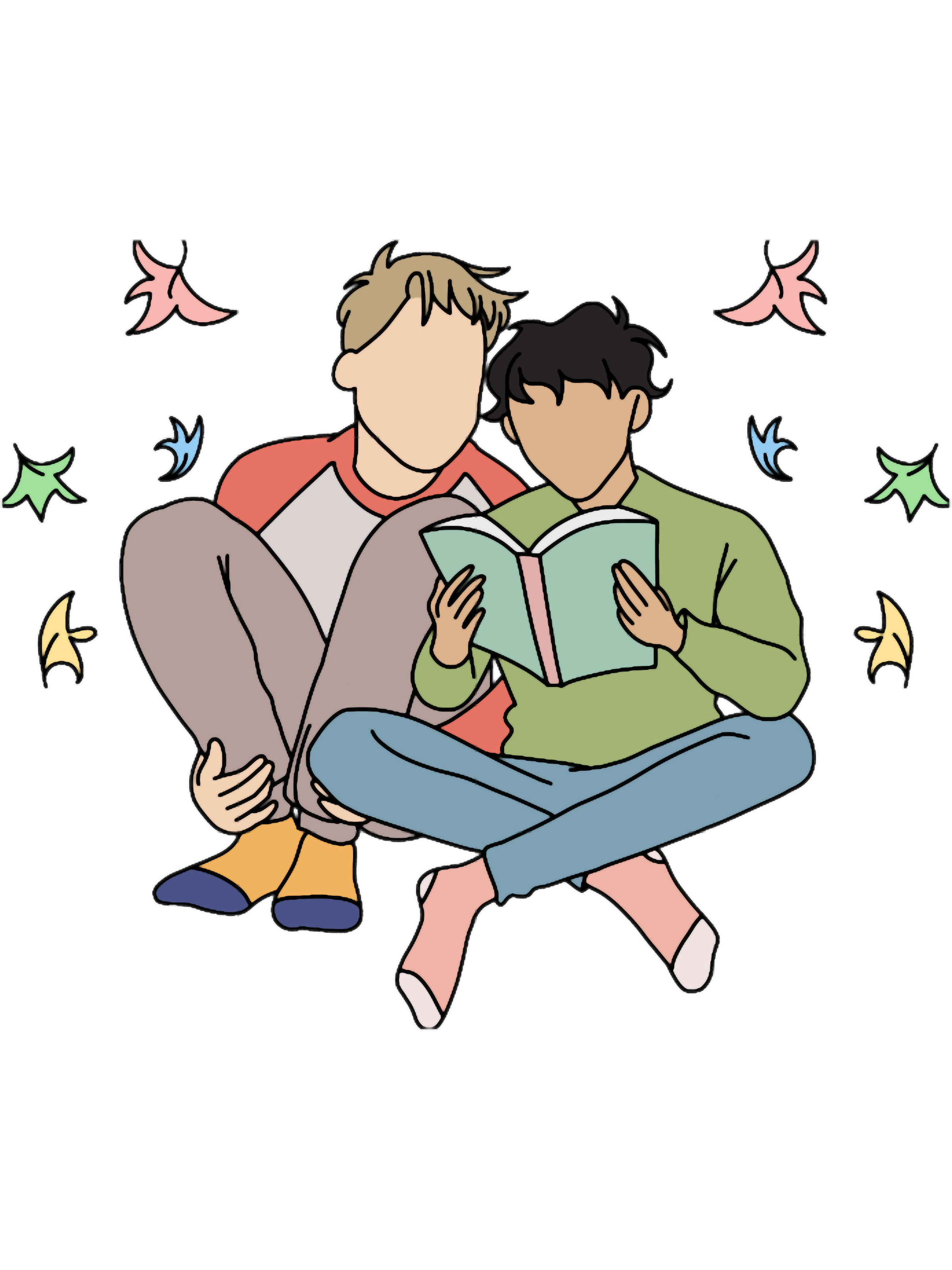 Heartstopper Nick Nelson and Charlie Spring reading a book | Inspire Uplift