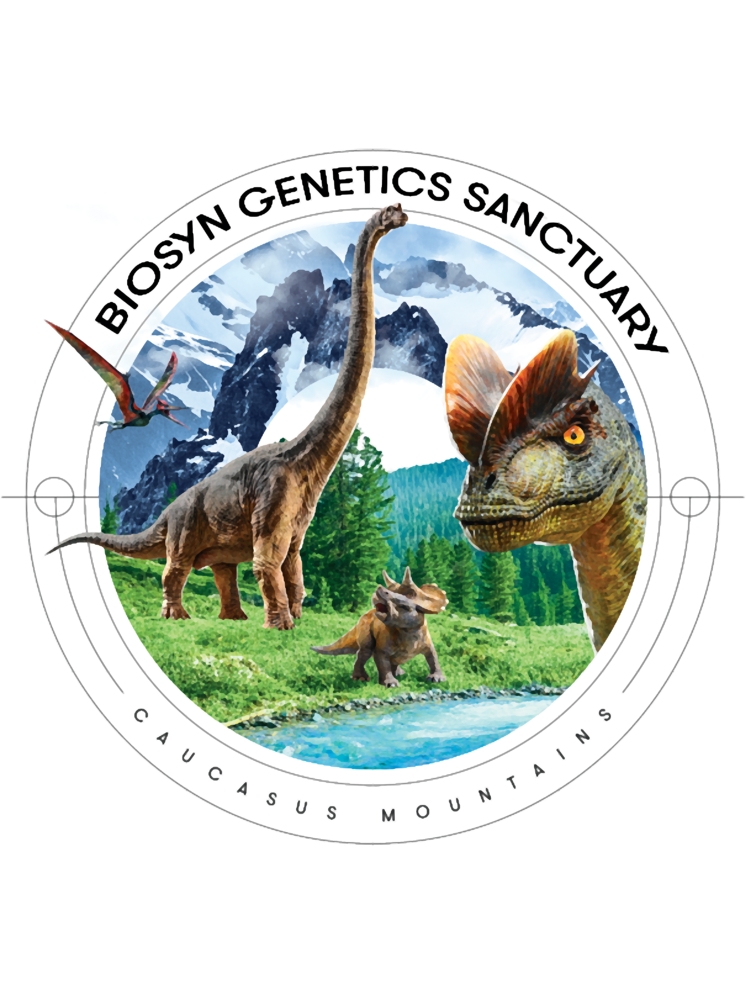 Jurassic World Dominion Biosyn Genetics Sanctuary Logo | Inspire Uplift