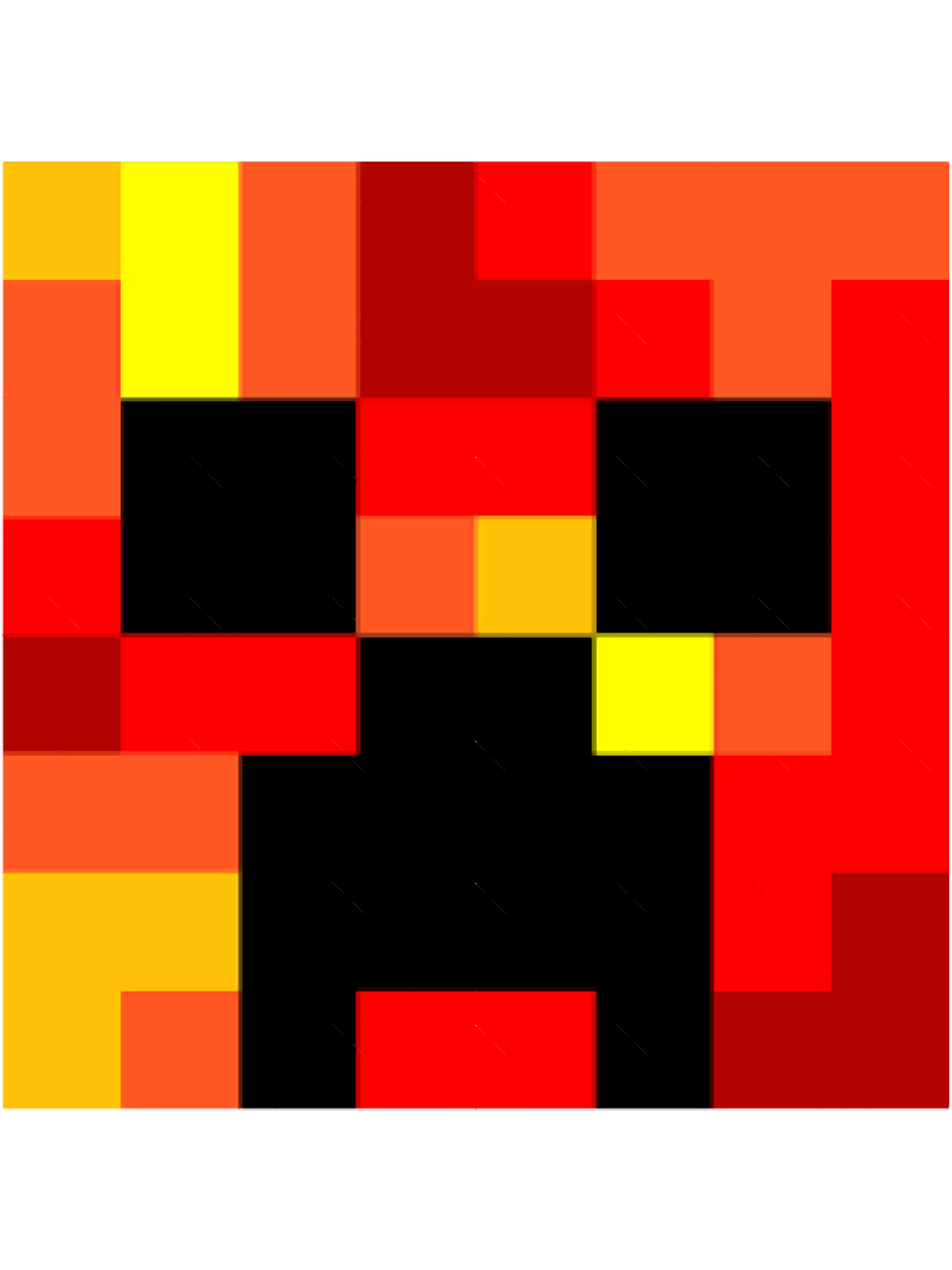 A Face Pixel Fire Skin Art | Inspire Uplift